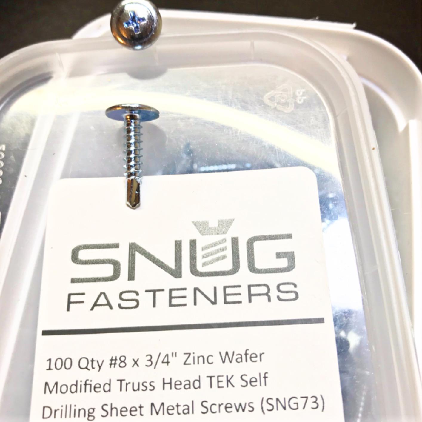 Amazon.com: SNUG Fasteners 100 Qty #8 x 3/4" Zinc Wafer Modified Truss ...