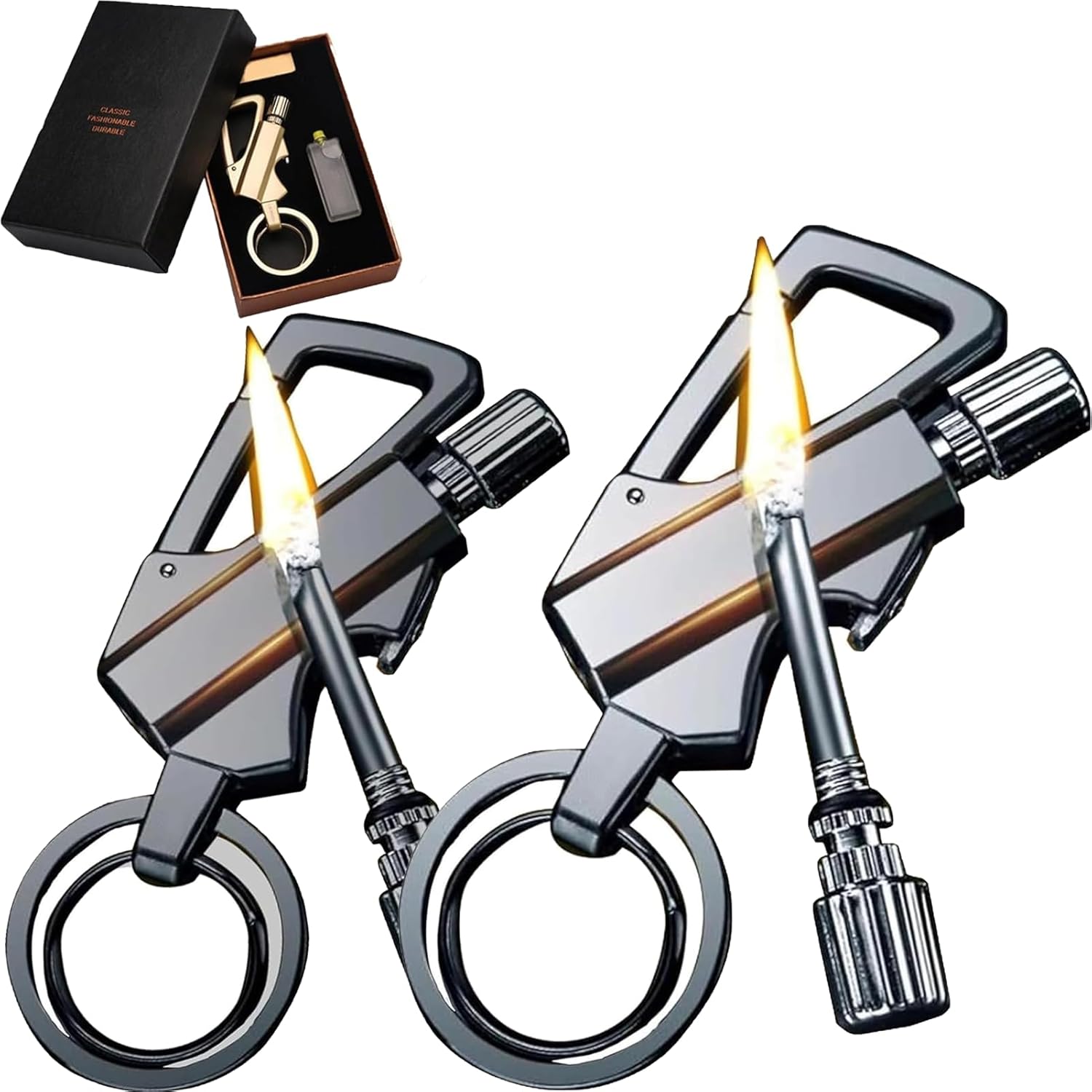 Amazon.com: Permanent Match Infinity Lighter with Multitool Keychain ...