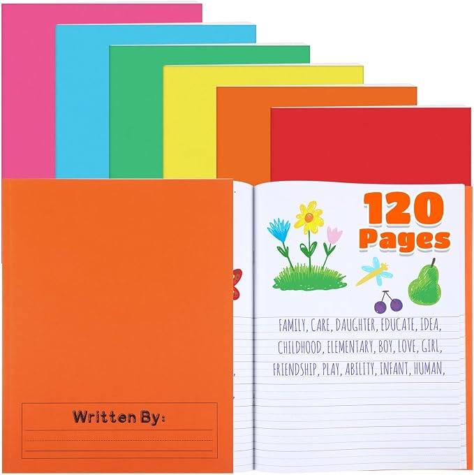 Amazon.com : Henoyso 6 Pcs Primary Composition Notebooks k-2 for Kids ...