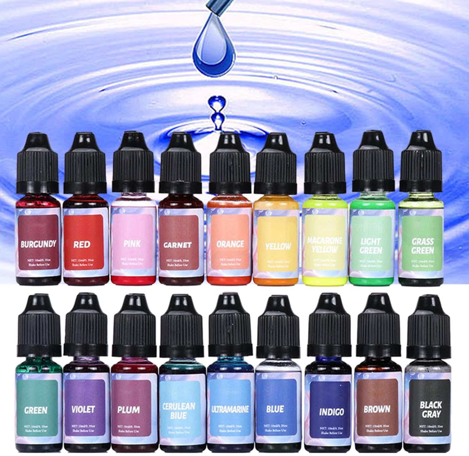 Candle Dye, 24 Colors Candle Wax Pigments, Concentrated Oil Based Dyes ...