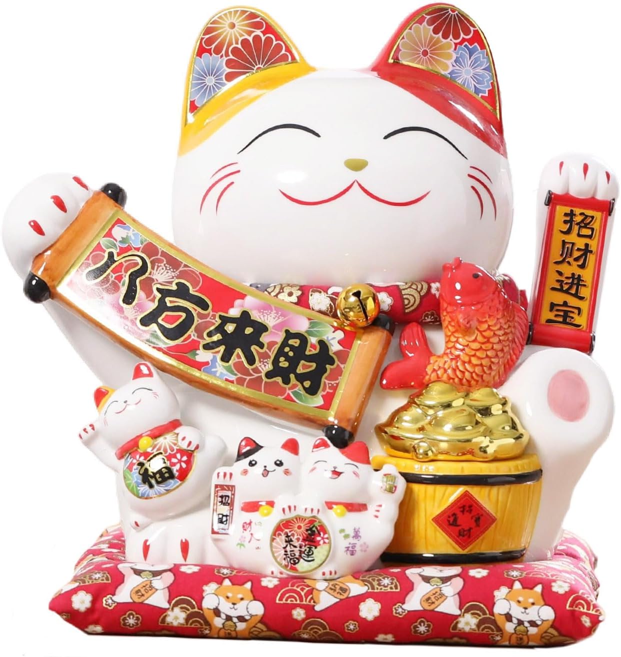 Amazon.com: EatingBiting 7.3" Feng Shui Lucky Fortune Maneki Neko Cat ...