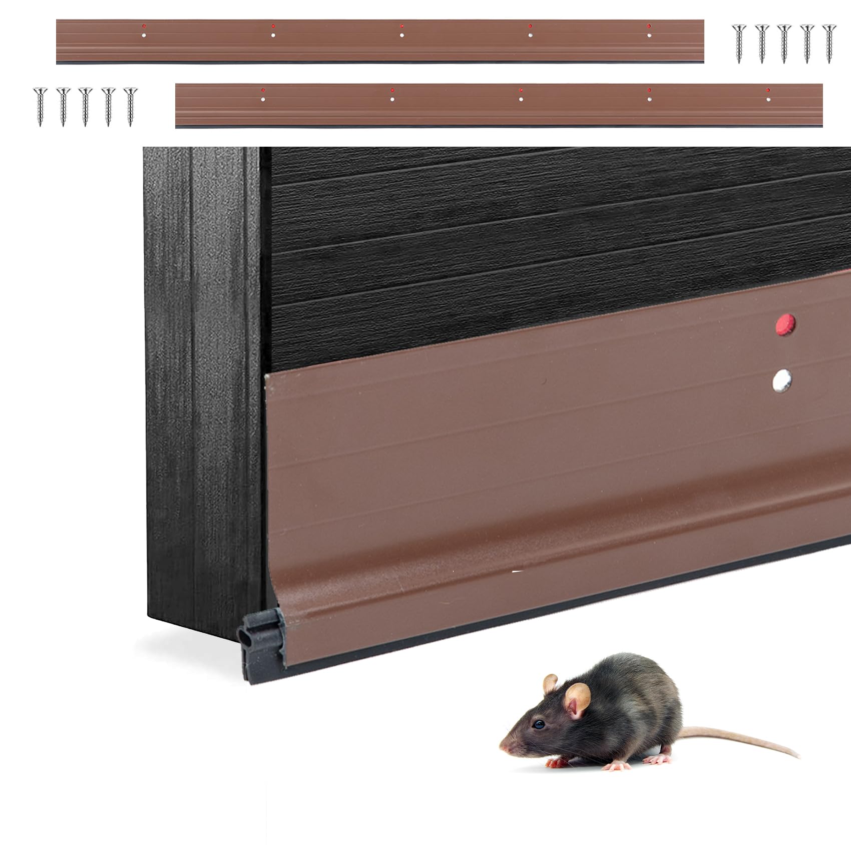 Snapklik.com : 2 Pcs Metal Door Draft Mouse Stopper Bottom Of Door Barrier