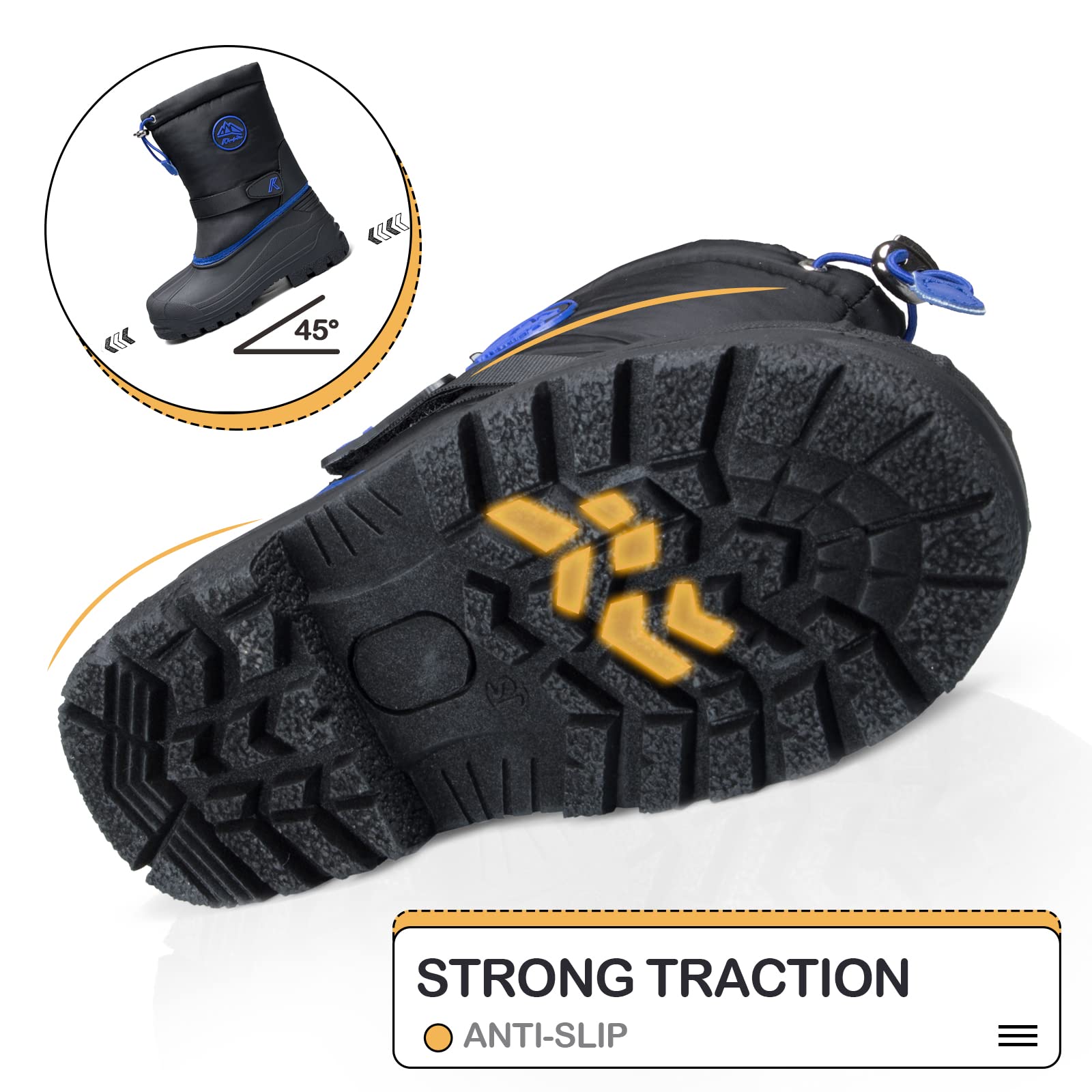 Snapklik.com : K KomForme Snow Boots For Boys & Girls Warm Waterproof ...