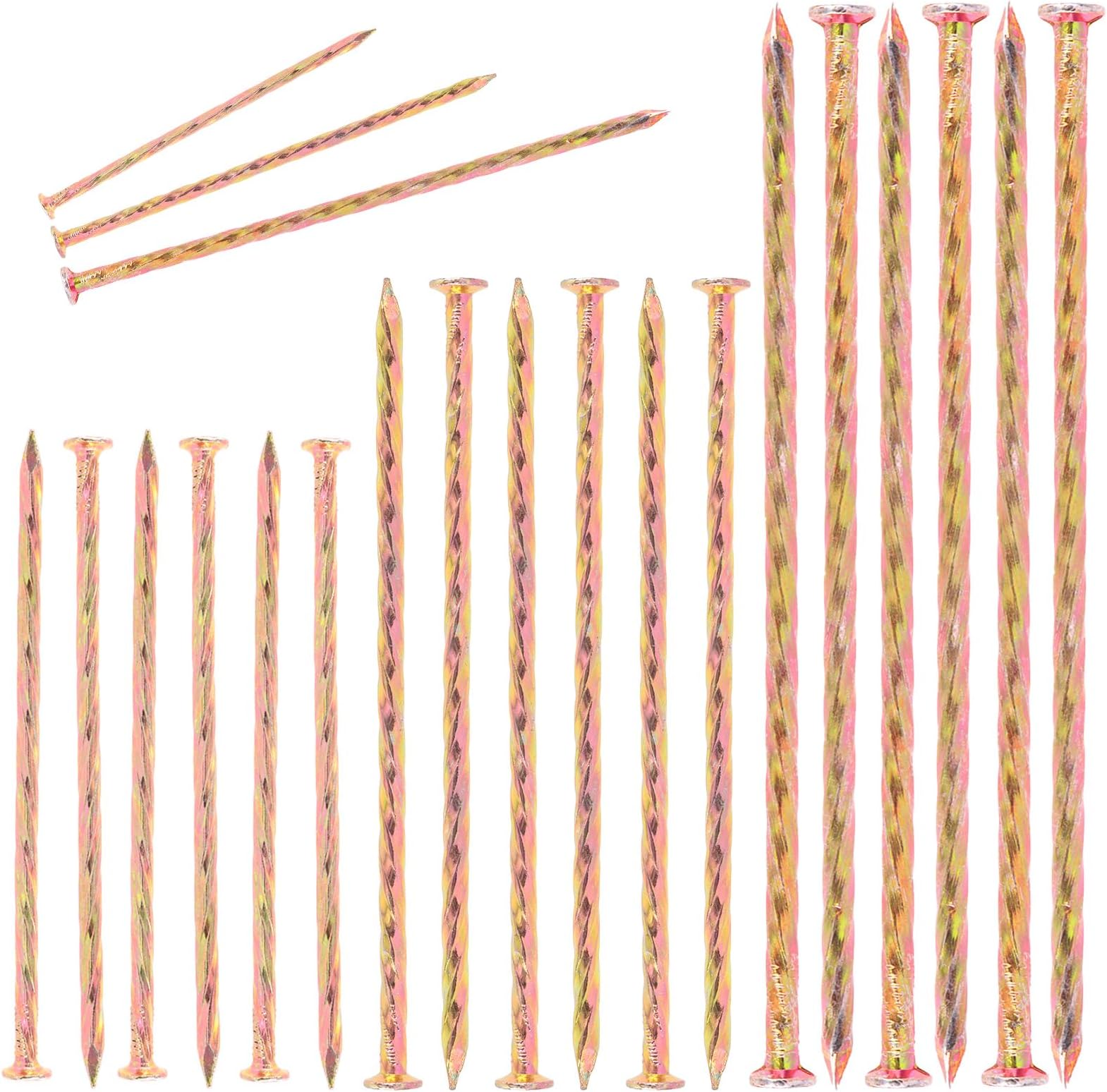 Amazon.com : Keadic 40Pcs 5 Inch Galvanized Metal Spiral Landscape ...