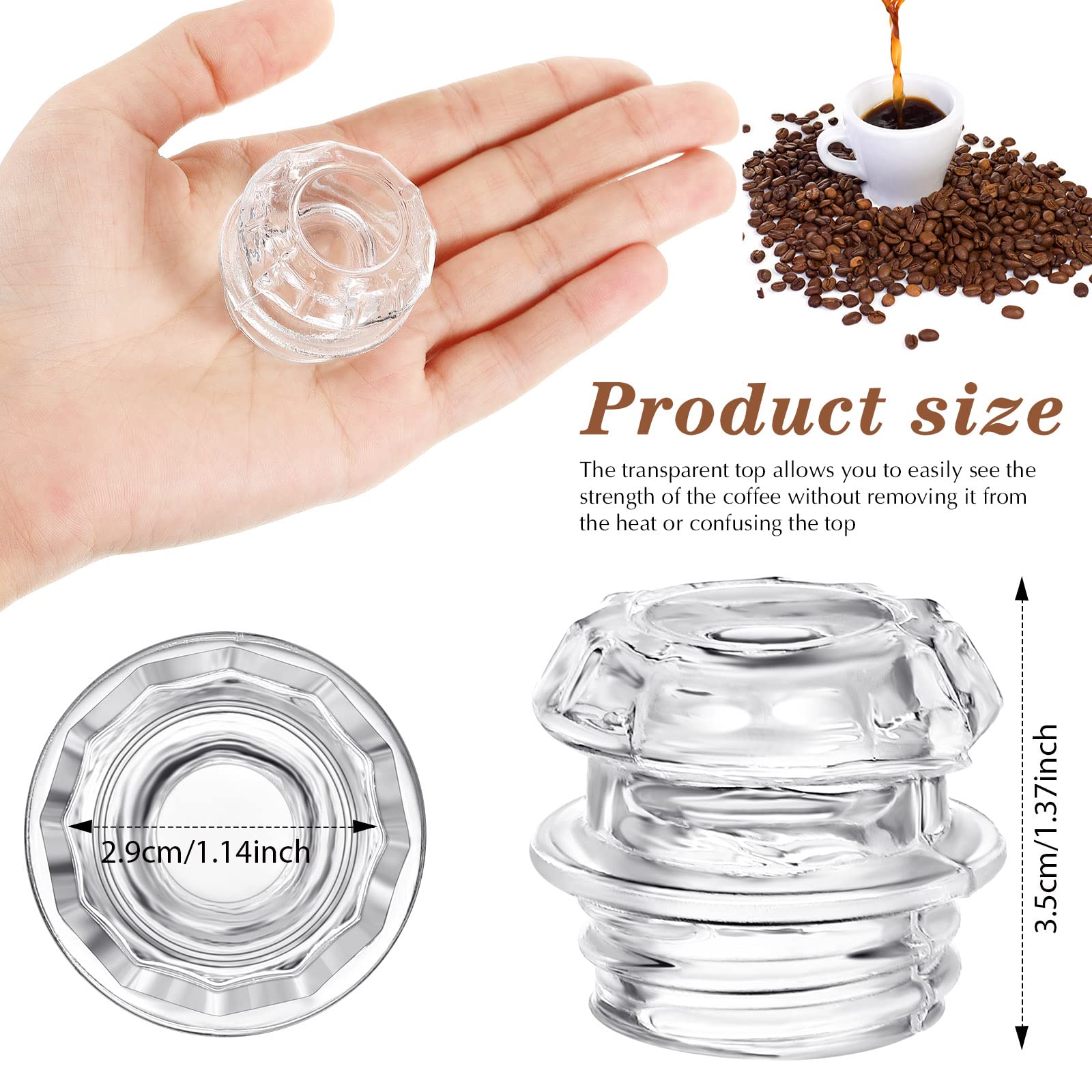 Snapklik.com : 2 Pieces Coffee Percolator Glass Top Replacement Glass ...