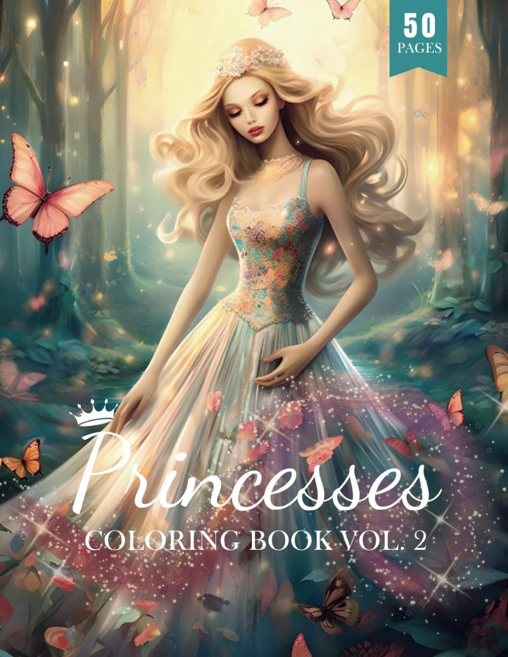 Amazon.com: Princesses Coloring book Vol. 2 : 50 Princesses Coloring ...