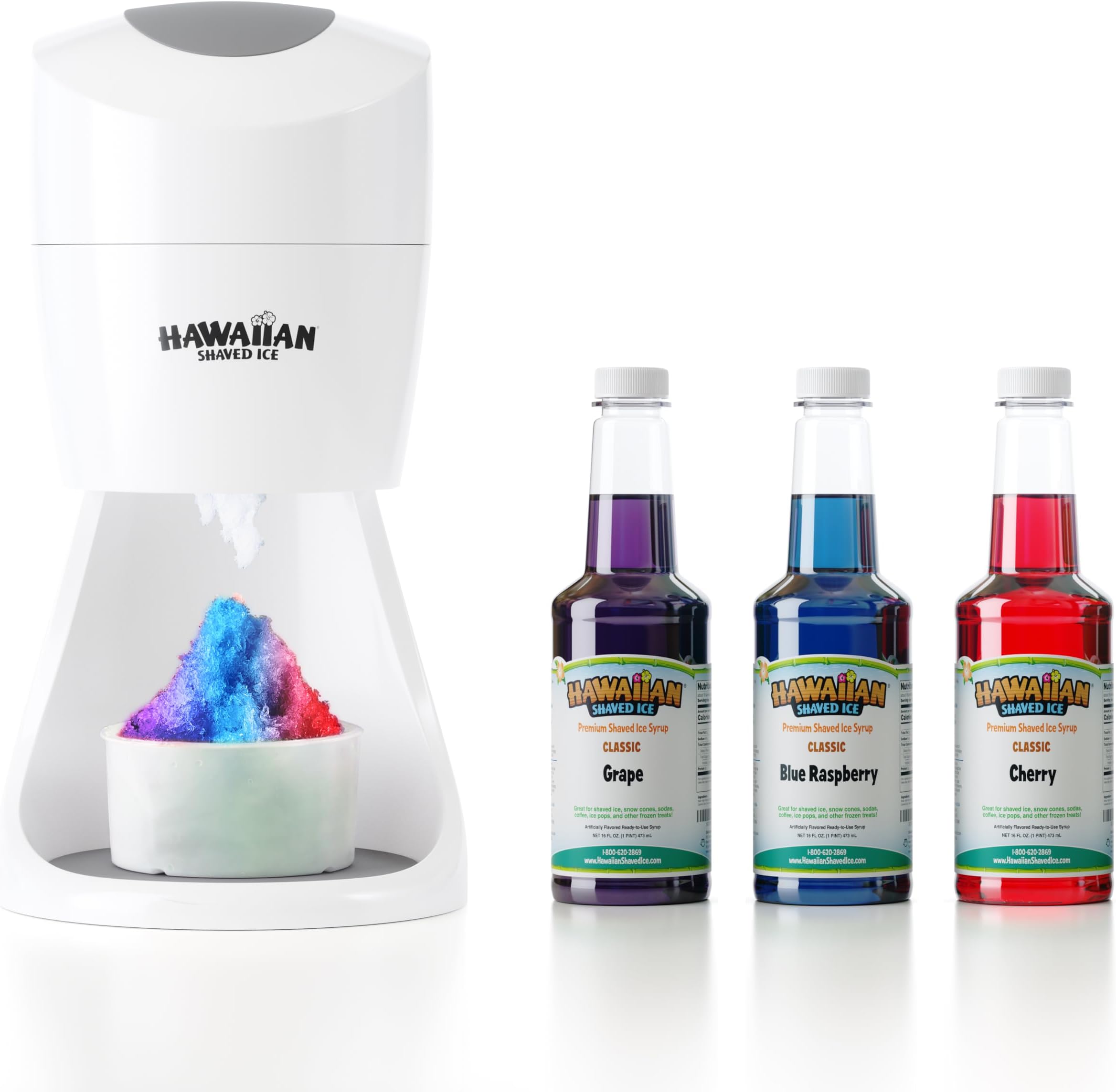 Amazon.com: Hawaiian Shaved Ice Syrup Assortment, 3-16oz Bottles of the ...