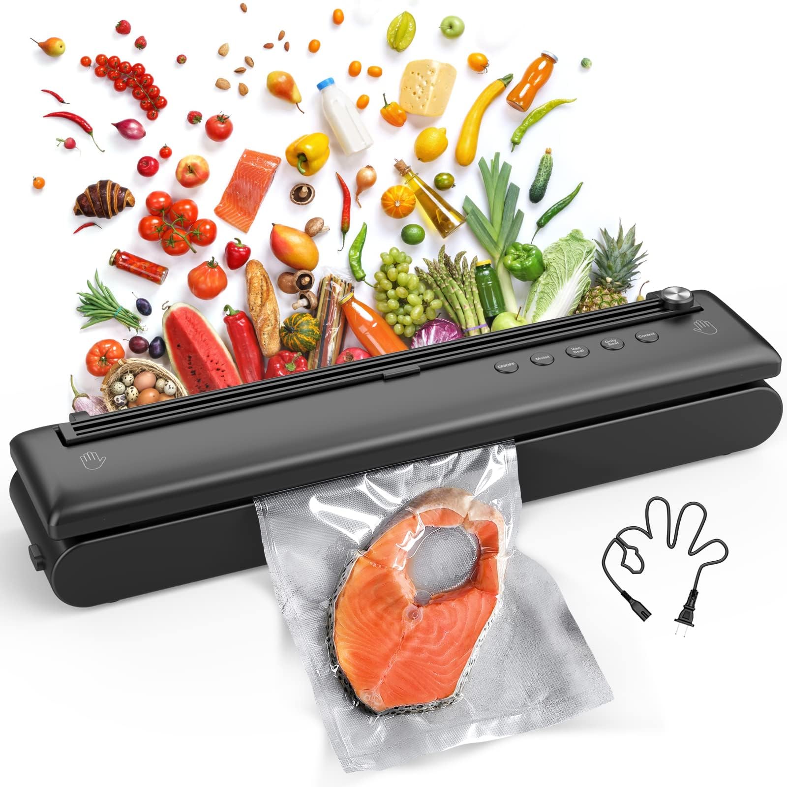 Amazon.com: Vacuum Sealer Machine, Wancle Vacuum Packing Machine Food ...