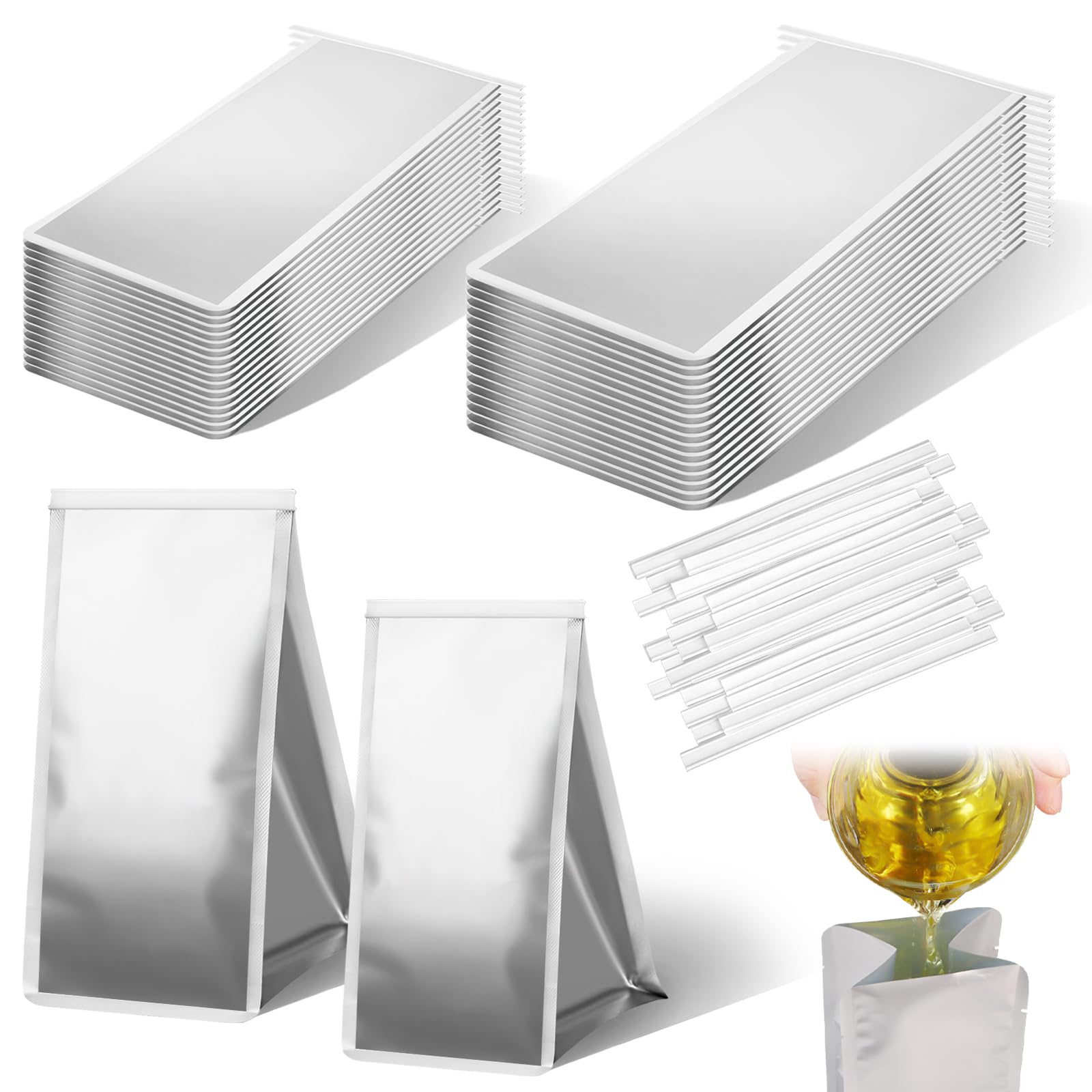 Amazon.com: Droutti 20 Pcs Disposable Grease Storage Bags 11/9 inch ...