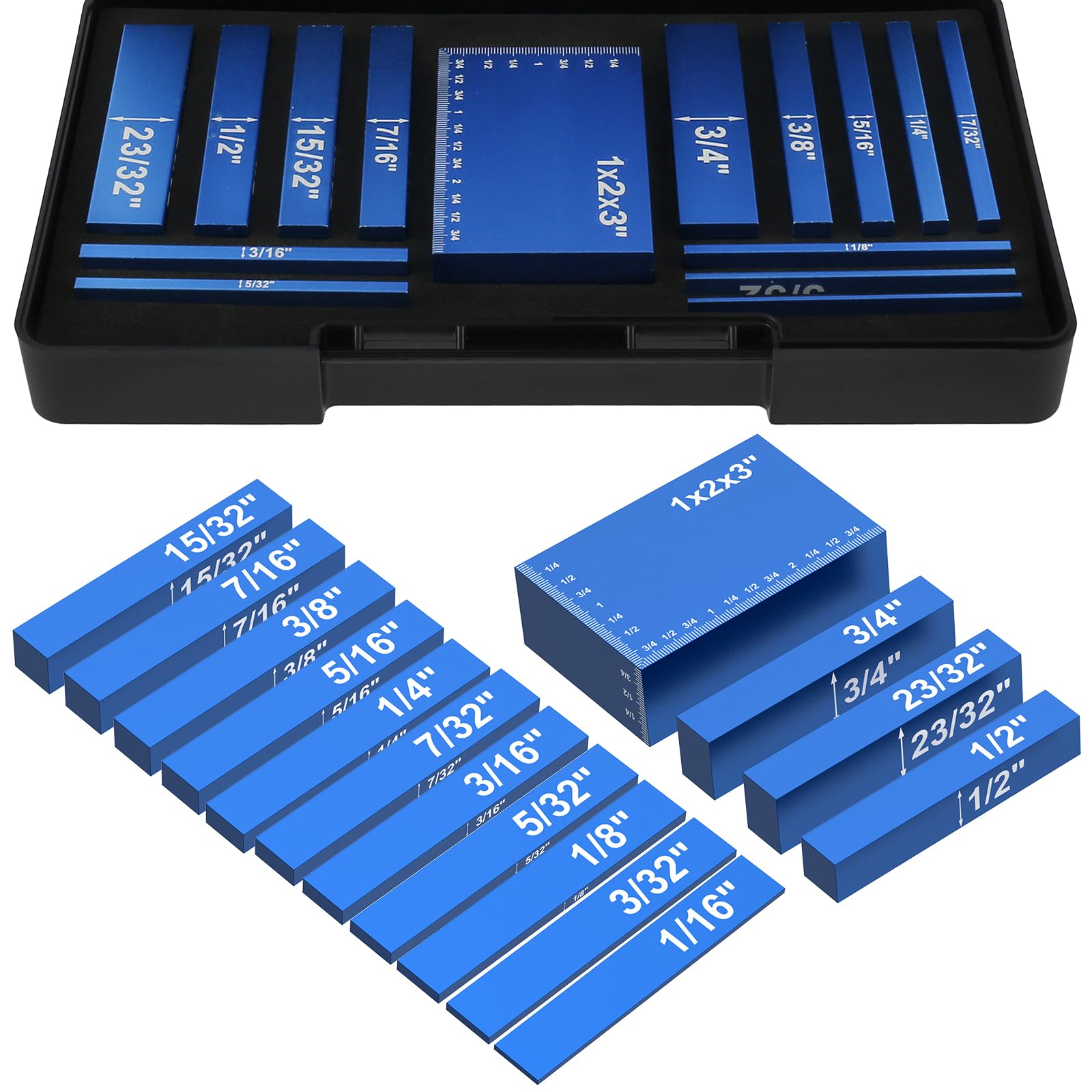 UYEXM 15Pcs Setup Blocks Height Gauge Set, Metric 4in High Precision ...