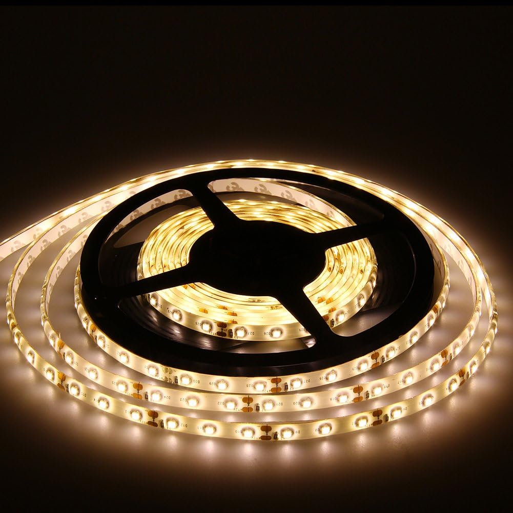 Amazon.com: Giveumore LED Ribbon Strip Light 5 Meter 16.4 Feet 600 Leds ...