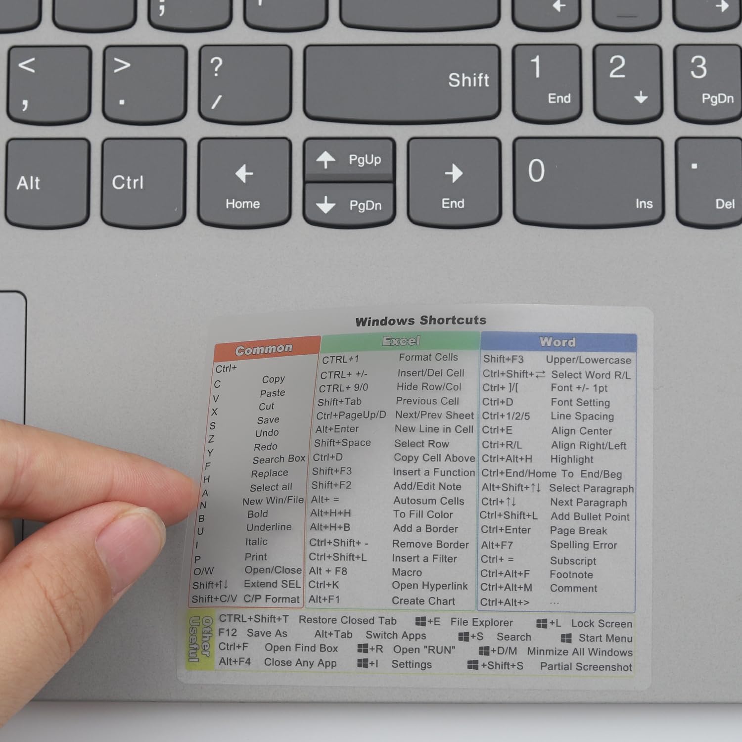 2 Pcs Pack Shortcut Sticker For Microsoft Windows Word Excel ...