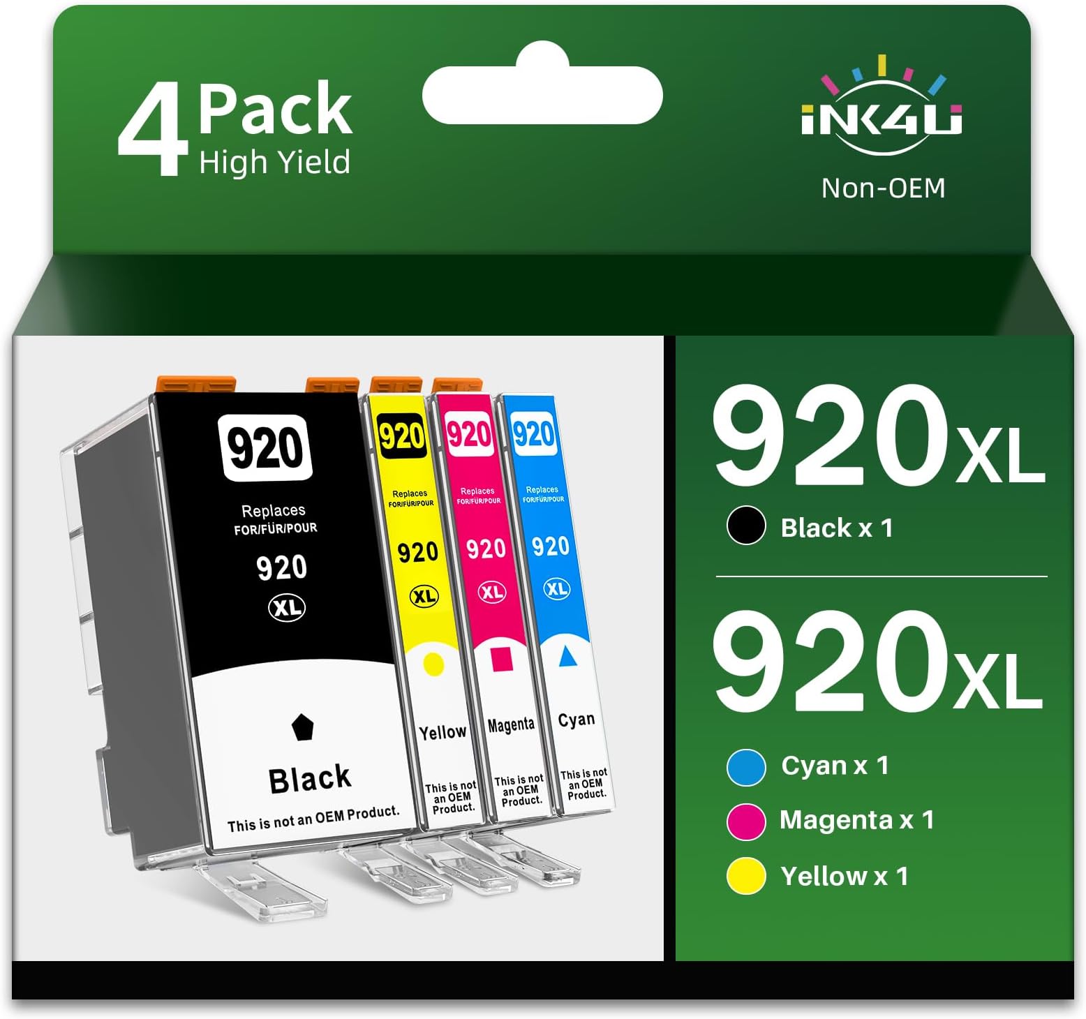 Amazon.com: 920XL Ink Cartridges Combo Pack Compatible Replacement for ...