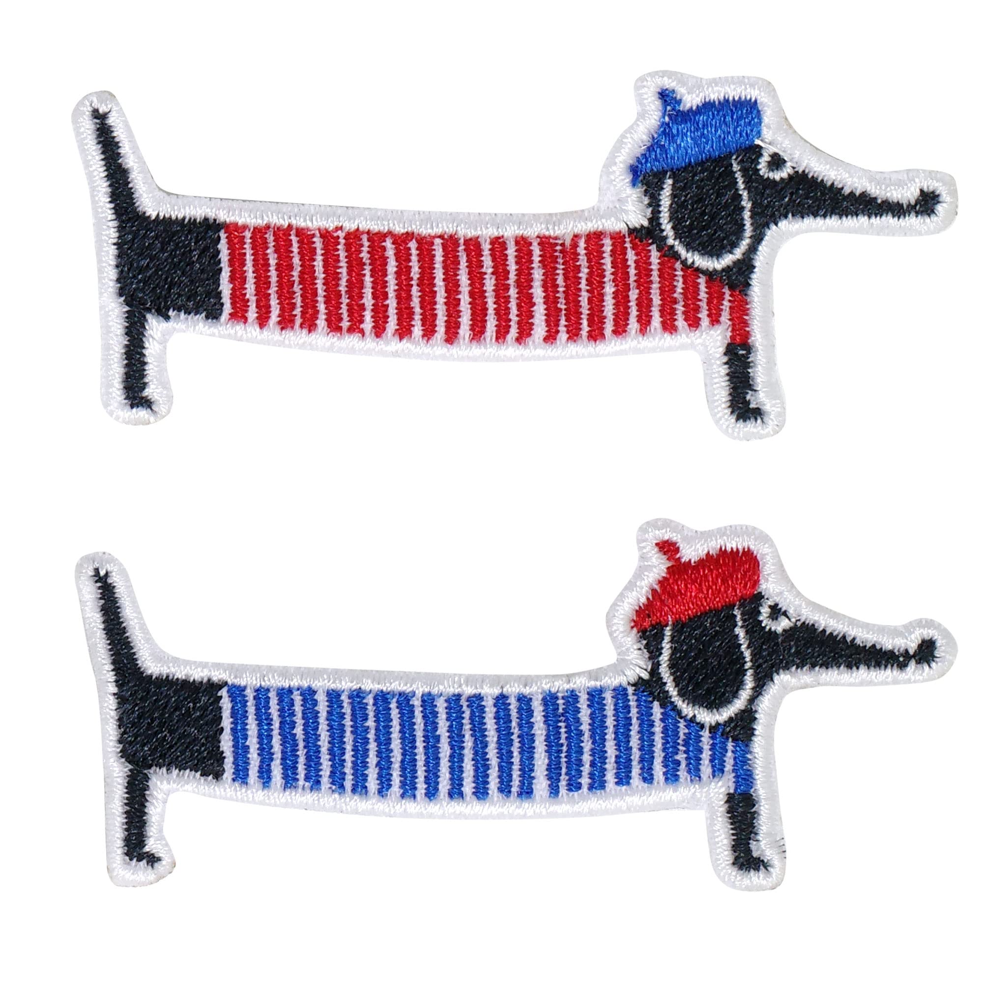 Amazon.com: pipomama 2 PCS Hotdog Dog Dachshund Iron On Patches Red and ...