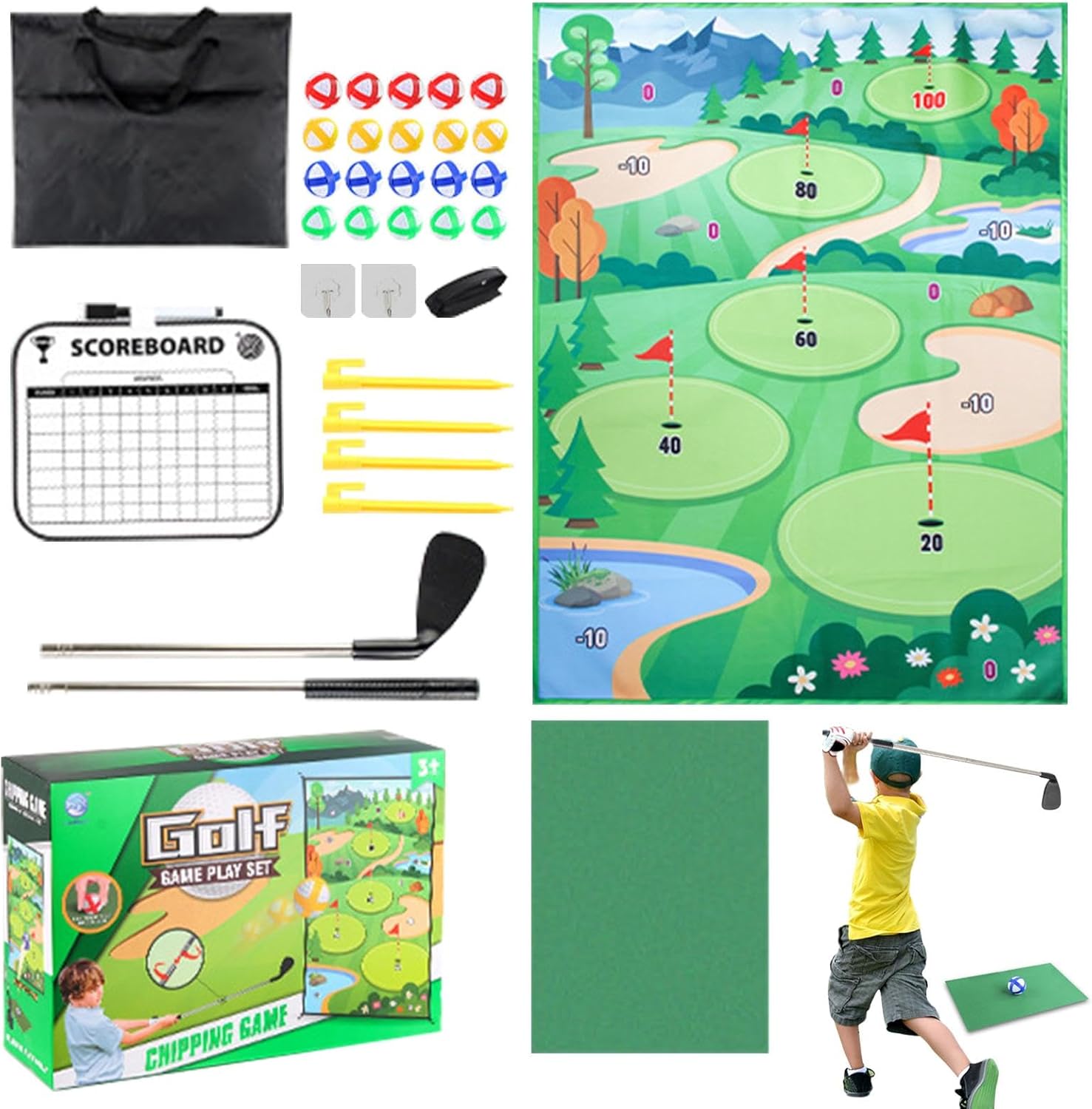 Amazon.com : Golf Game Training Mat - Lawn Golf Target Game, Golf ...