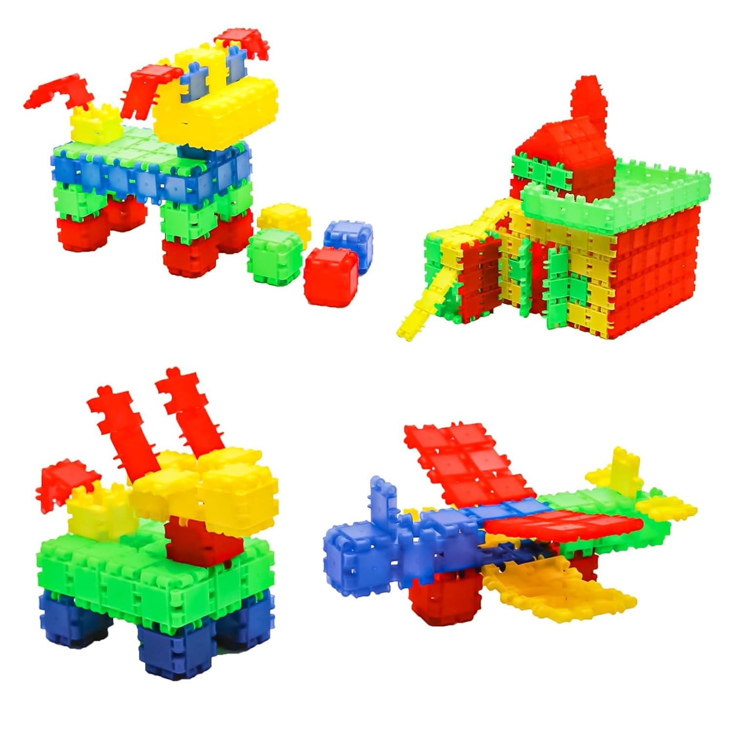 Creative Assembly Blocks Set of 120 pcs, Assembly Colourful Building ...