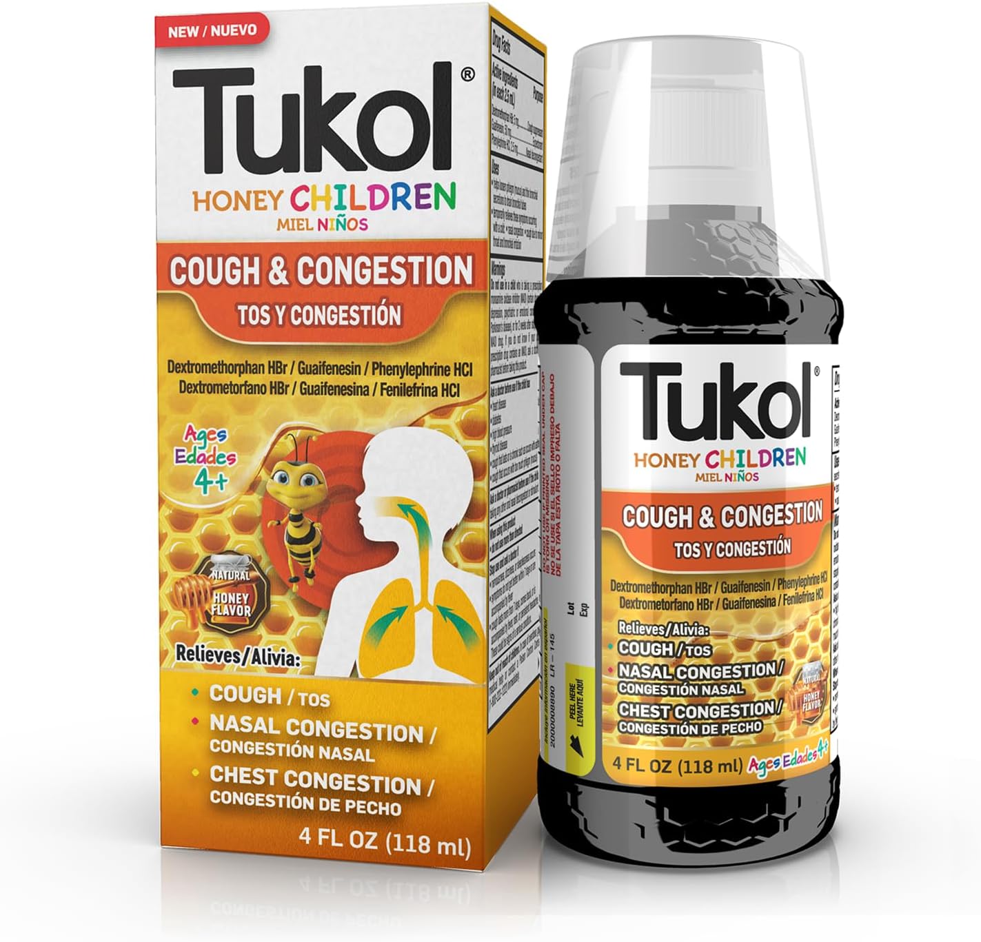 Amazon.com: TUKOL Honey Children - Medicamento para la tos y la ...