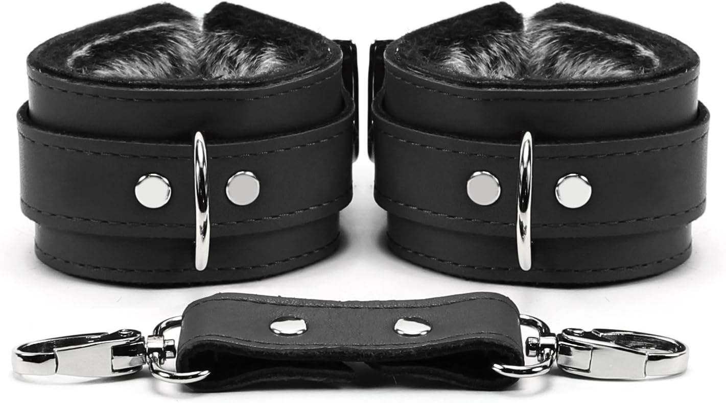 Amazon.com: Bonn Wrist and Ankle Cuffs Handmade Full Grain Leather ...
