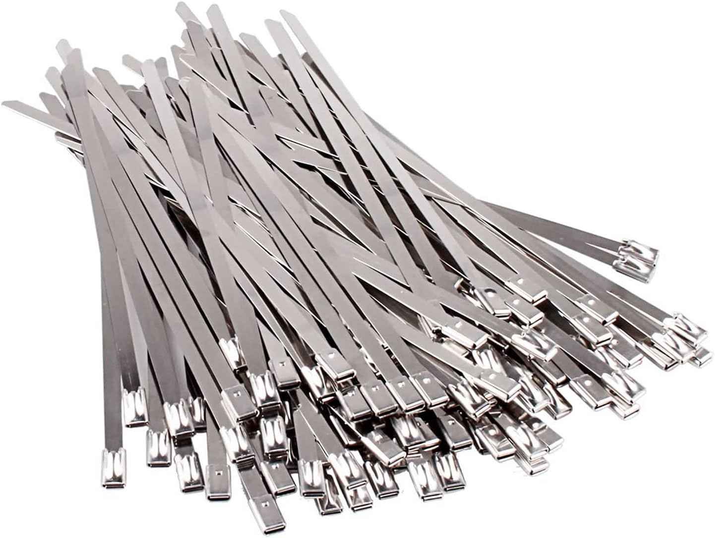 Amazon.com: Metal Zip Ties - 304 Stainless Steel Cable Ties Heavy-Duty ...