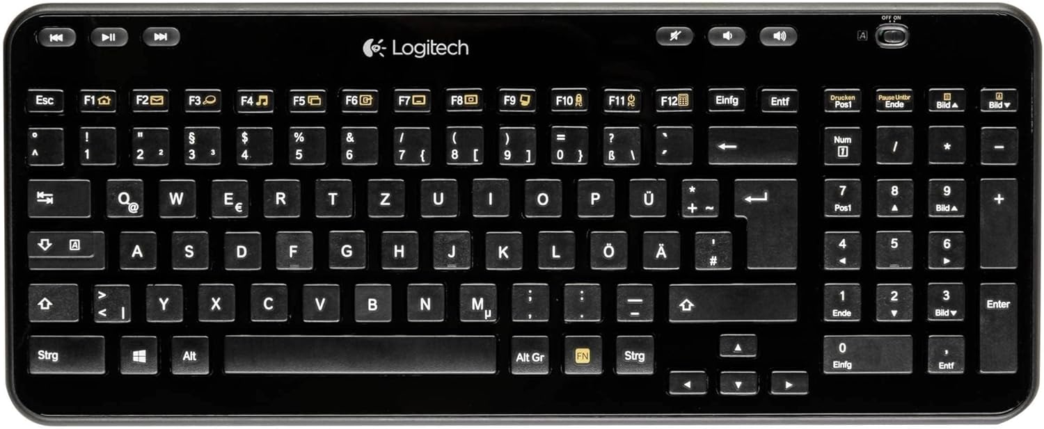 Logitech K360 Compact Wireless Keyboard for Windows, German QWERTZ ...