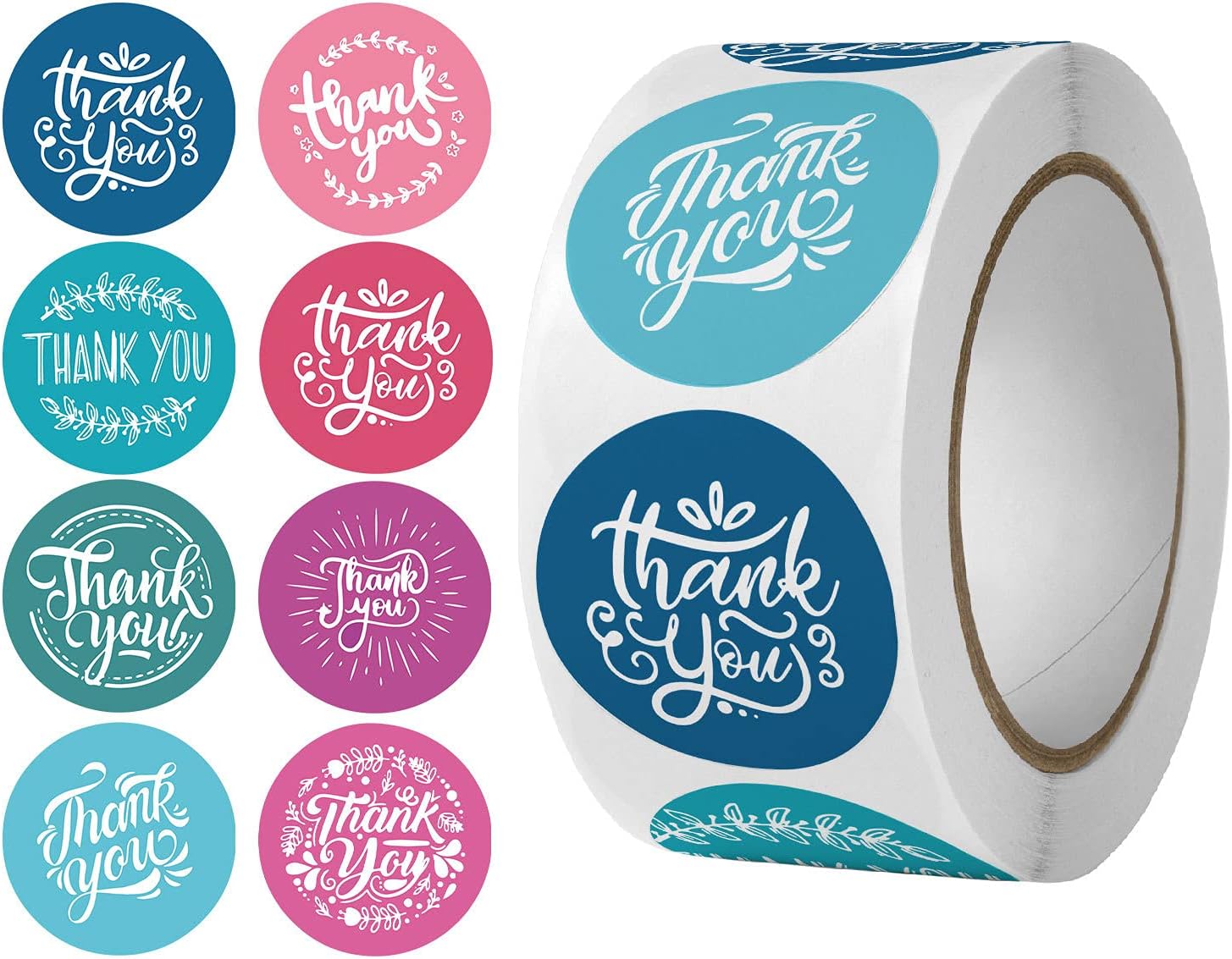 1 Inches Thank You Stickers,500 Pcs Round Thank You Labels for Baking ...