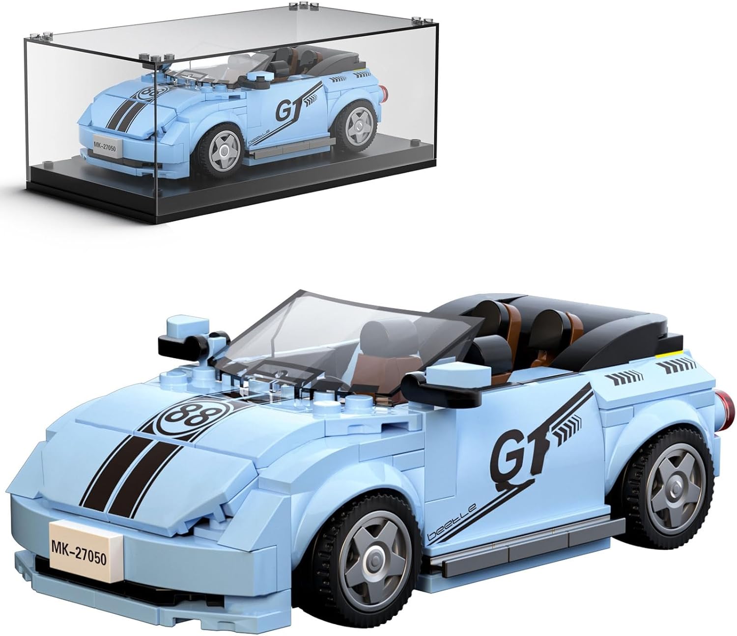 Mould King Speed Champion Model Car Building Kit with Display Case ...