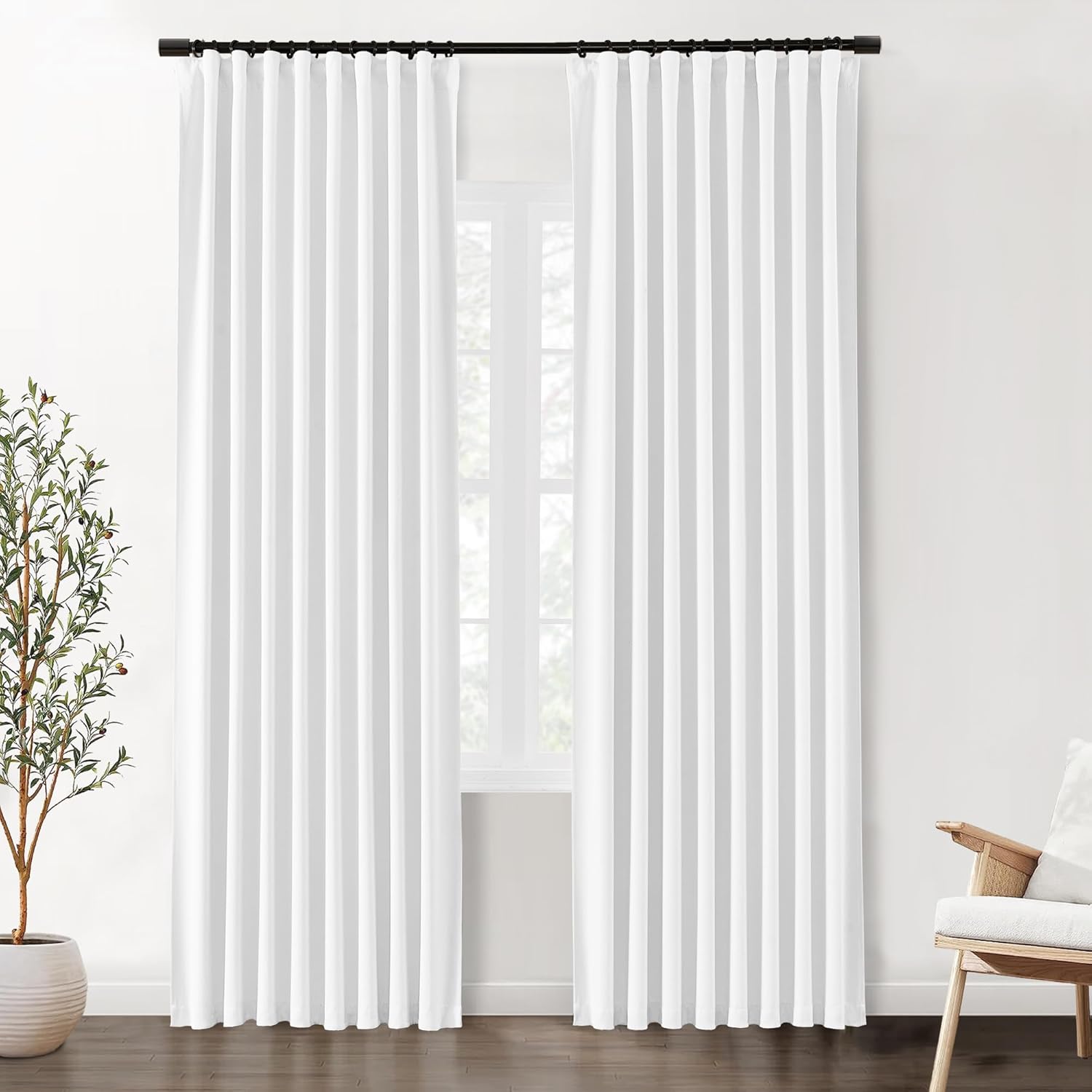 Amazon.com: SHINELAND 102 Inch Curtains for Living Room,Back Tab Light ...