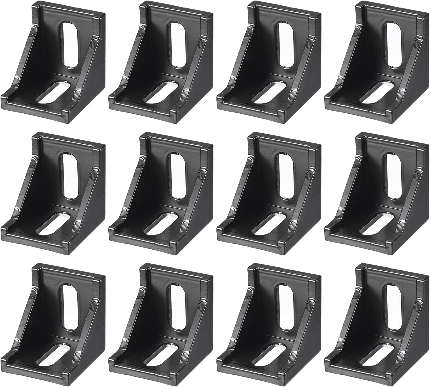 uxcell 12Pcs Inside Corner Bracket Gusset, 38x38x35mm 4040 Angle ...