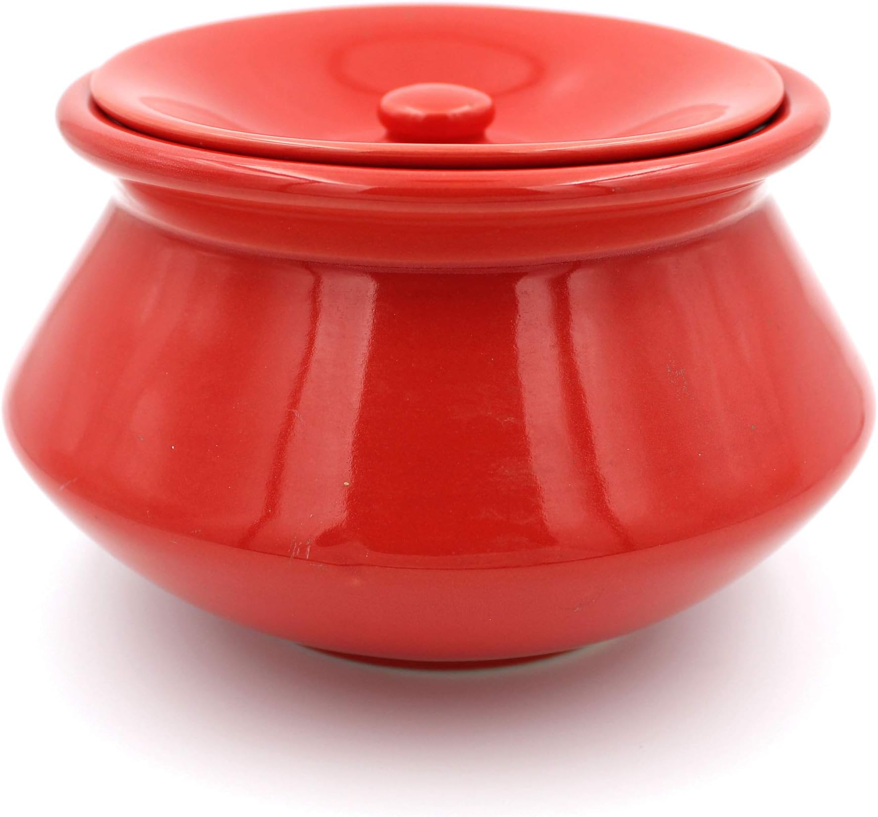 Buy Pure Source (India) Round with Lid Clay Dahi Handi, 1 LTR, 1 Piece ...