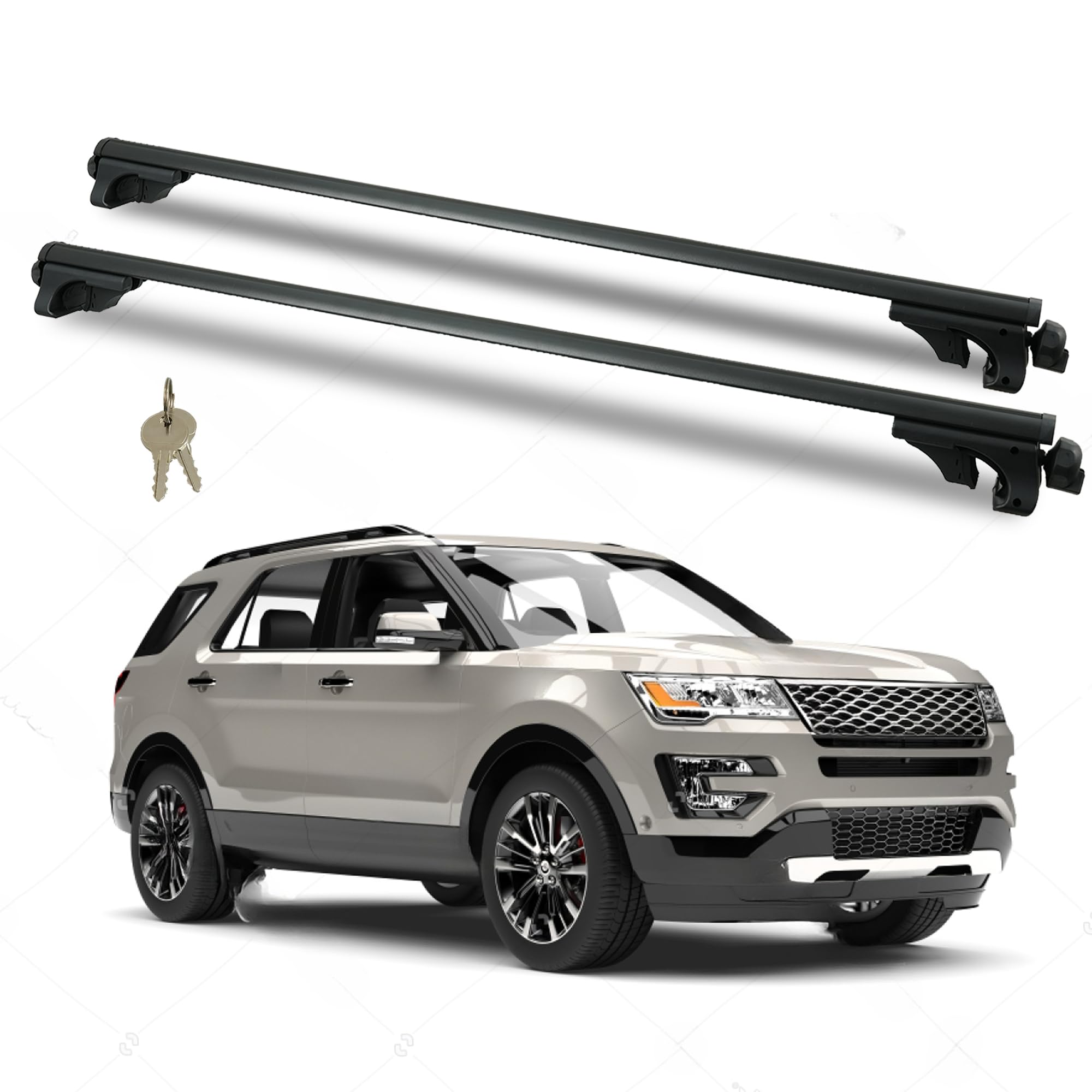 Amazon.com: Rockland Universal Roof Rack Cross Bars,150 LBS Capacity ...