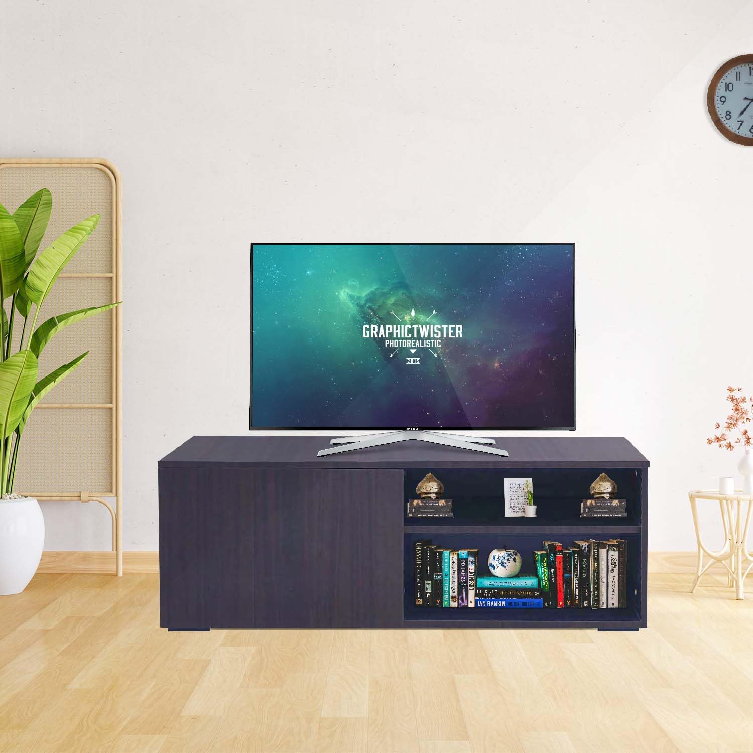 FRESH UP Pixel Standalone Engineered Wood TV Entertainment Unit (Finish ...