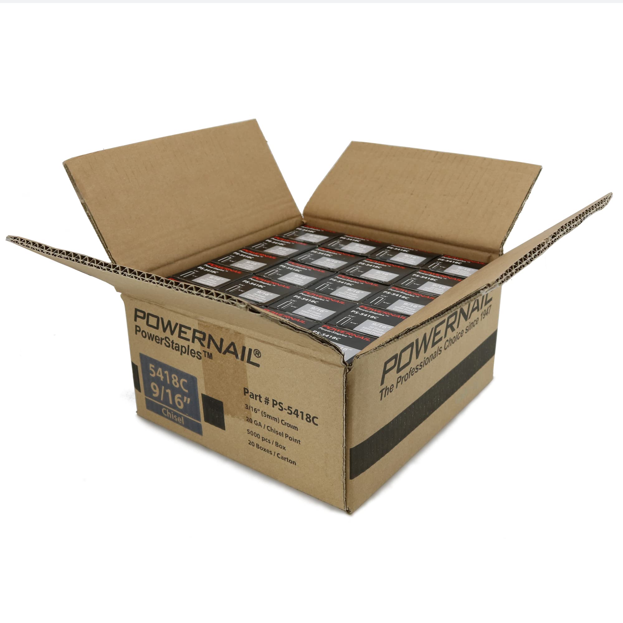 Snapklik.com : Powernail PS5418C 20 Gauge 3/16 Inch Crown 9/16 Inch ...