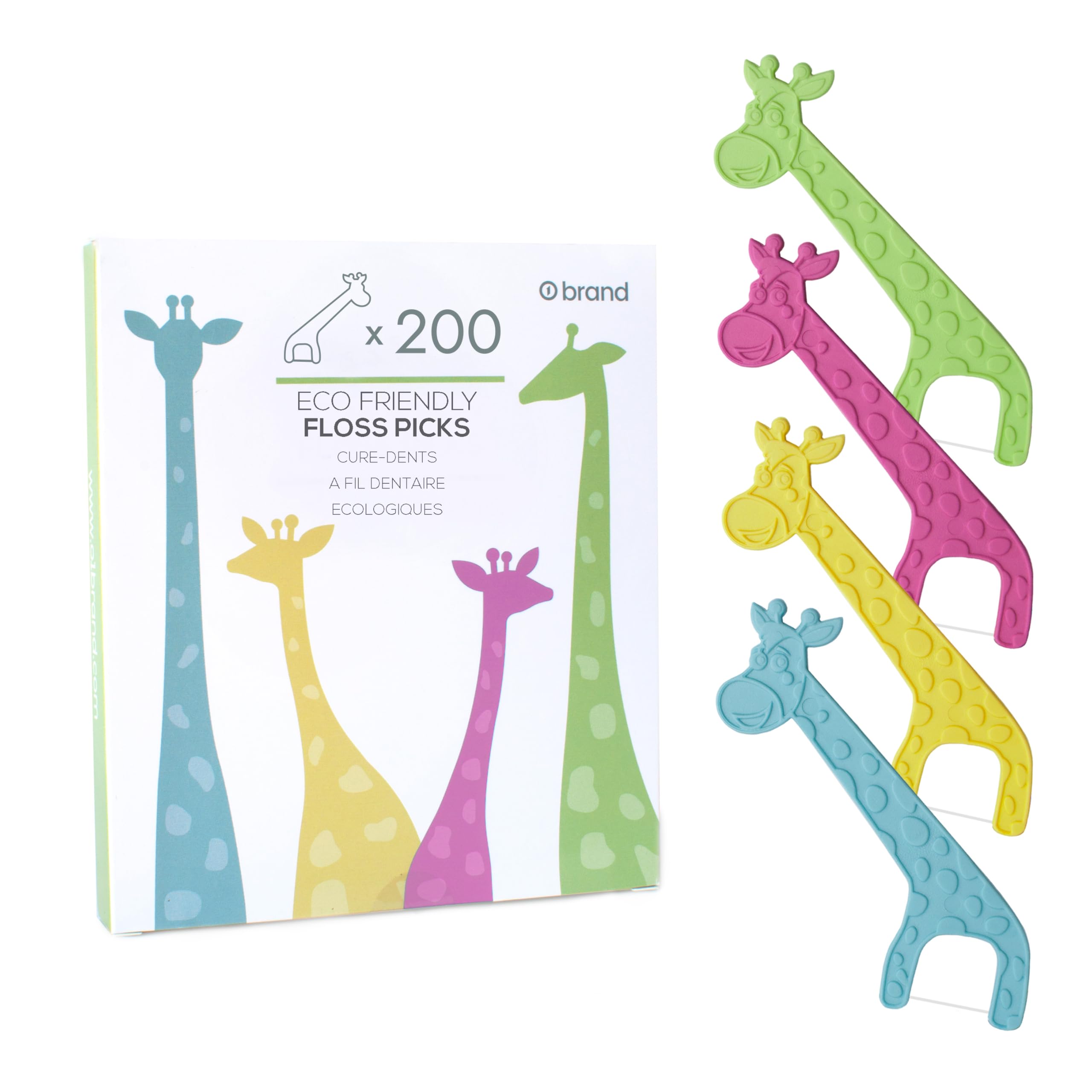 Kids Eco-Friendly Floss Picks, 200 Picks, Fun Animals and Colors ...