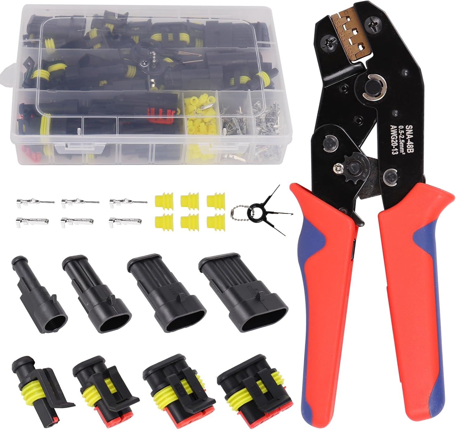 Butt Connector Crimping Tool,353Pcs 26 Kits Waterproof Automotive ...