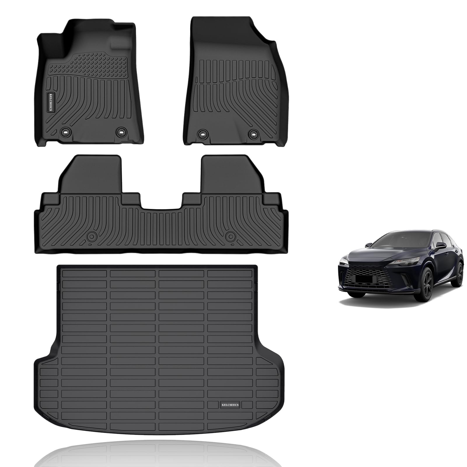 Amazon.com: KELCSEECS® Floor Mats & Cargo Liner Custom for Lexus RX ...