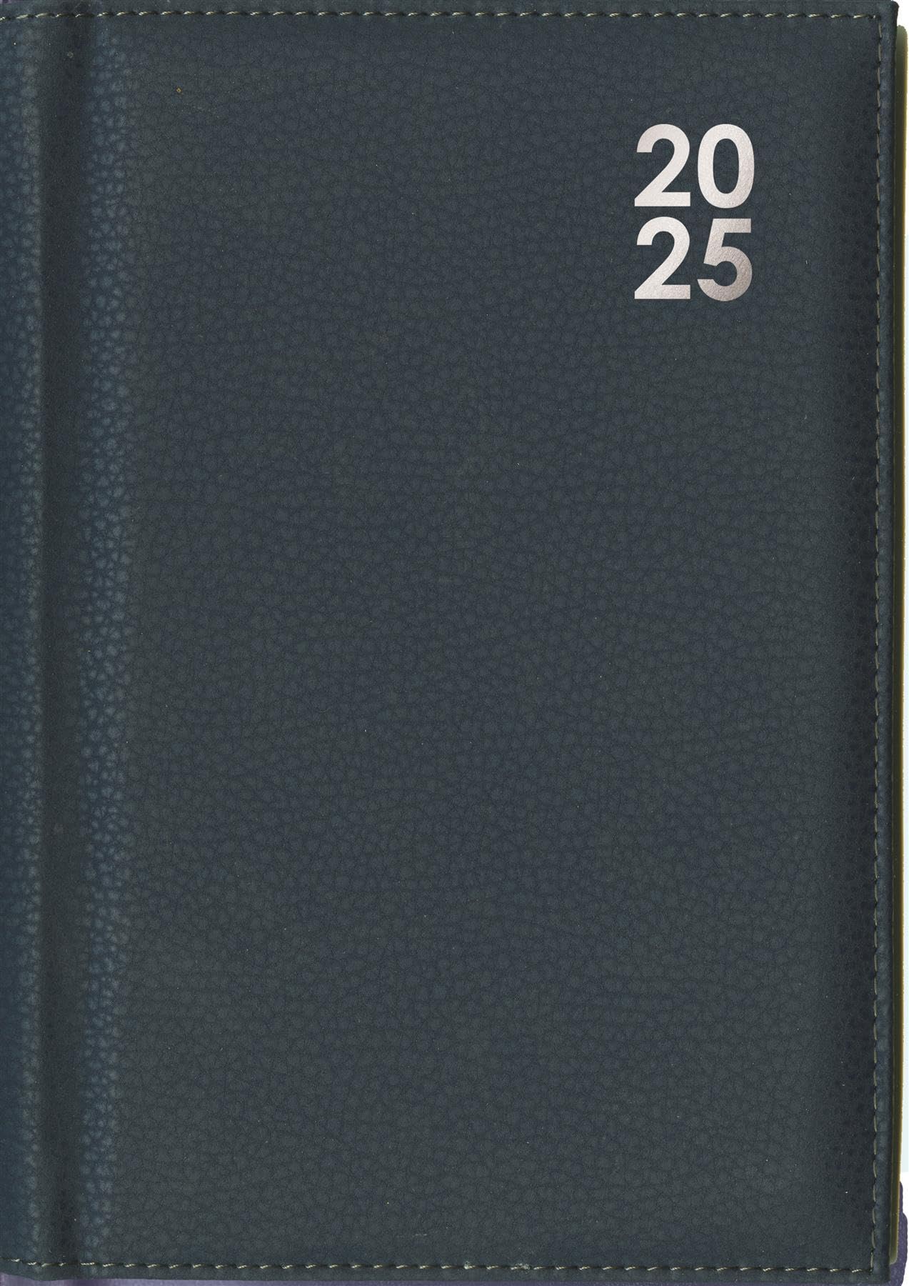 2025 Navy A4 Hardcover Diary Soft Faux Leather Week to View Home Desk ...