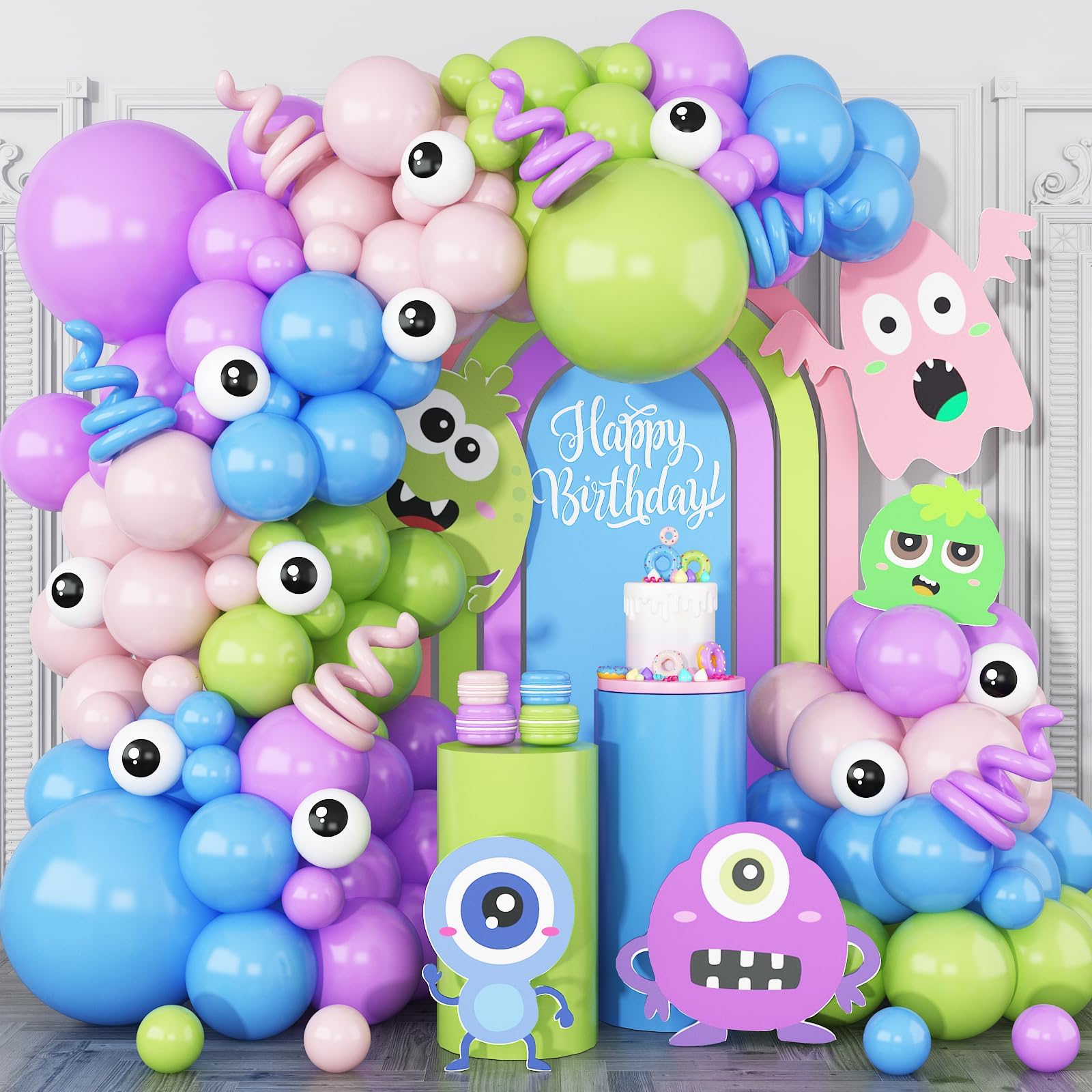 Snapklik.com : Monster Balloons Arch Kit, Monster Party Decorations ...