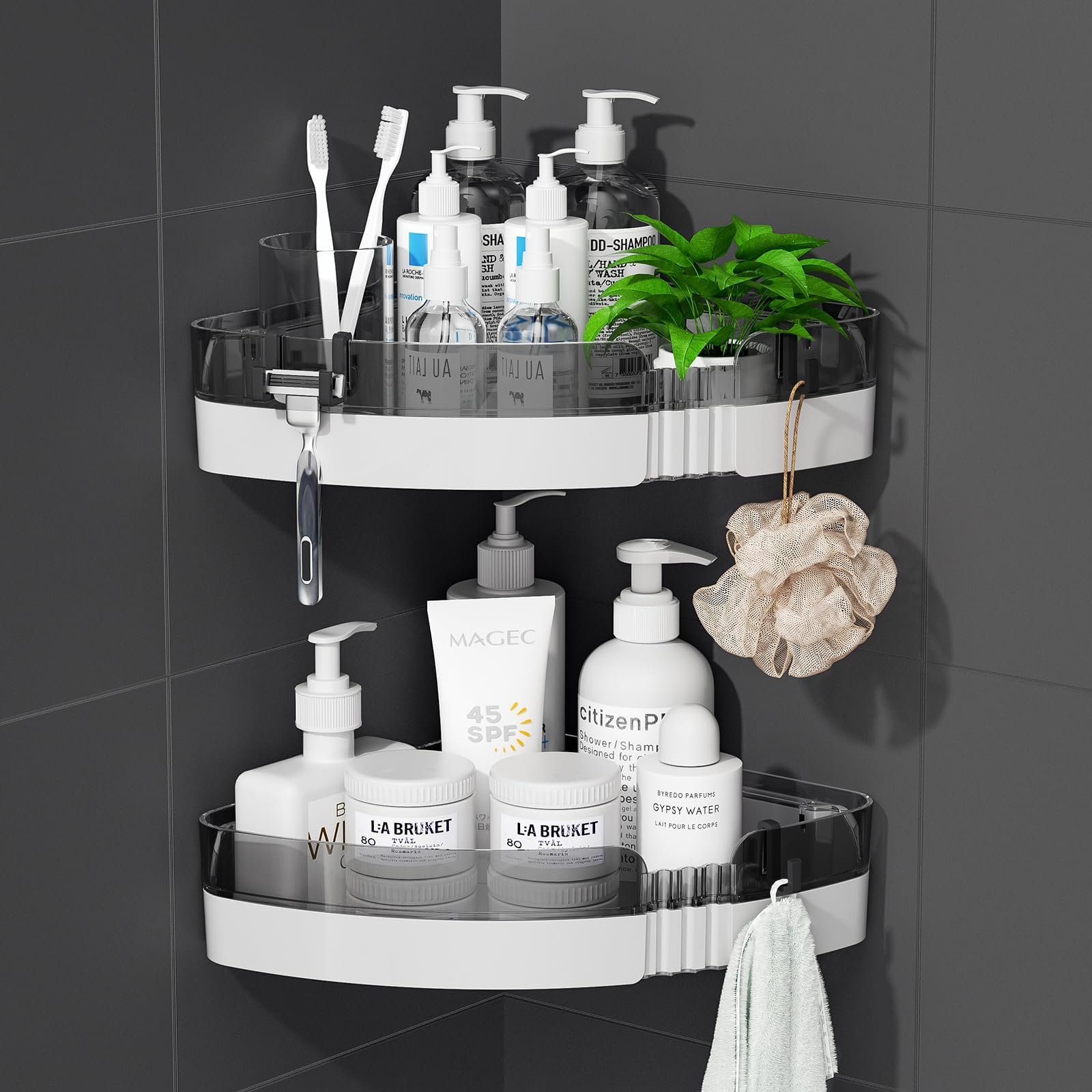 Amazon.com: UIFER 2-Pack Corner Shower Caddy Shelves - Bathroom Storage ...