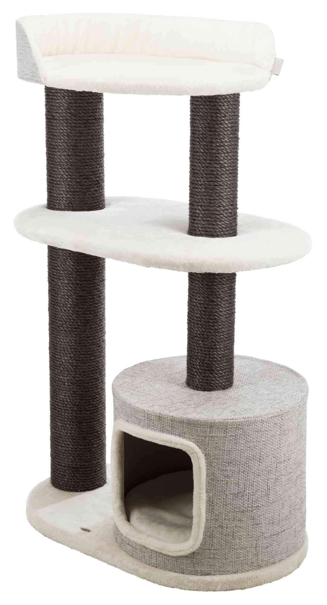 TRIXIE Cara Gray Cat Tower for Large Cats, with Scratching Posts, Two ...