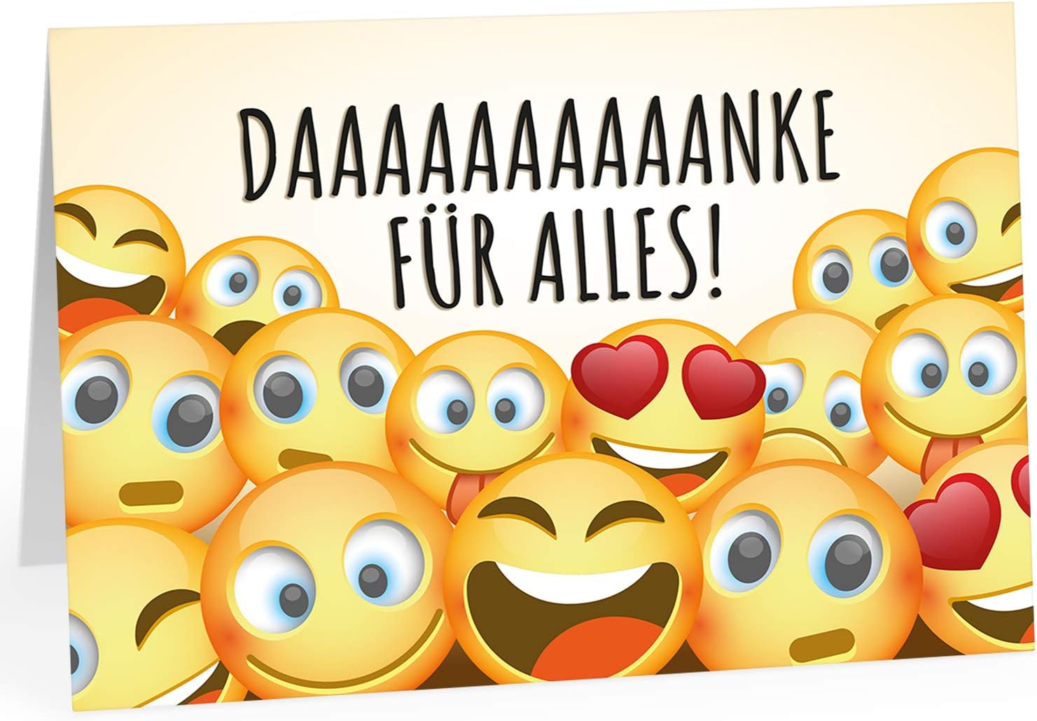 XXL Dankeskarte (A4) | Danke für Alles Witzig | mit Umschlag | edle und ...