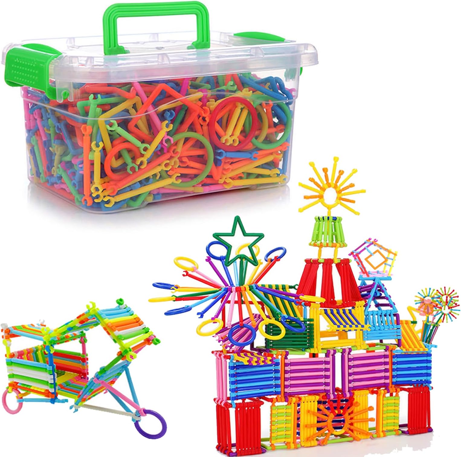 Misitti 800PCS Building Toy Building Blocks Bars Different Shape ...