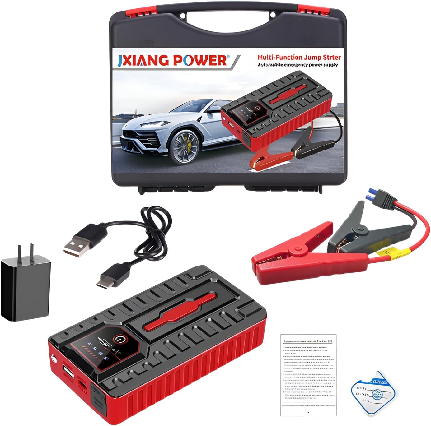Amazon.co.jp: Arklove Jump Starter, 12 V, For Cars, 49,800 mAh, Large ...