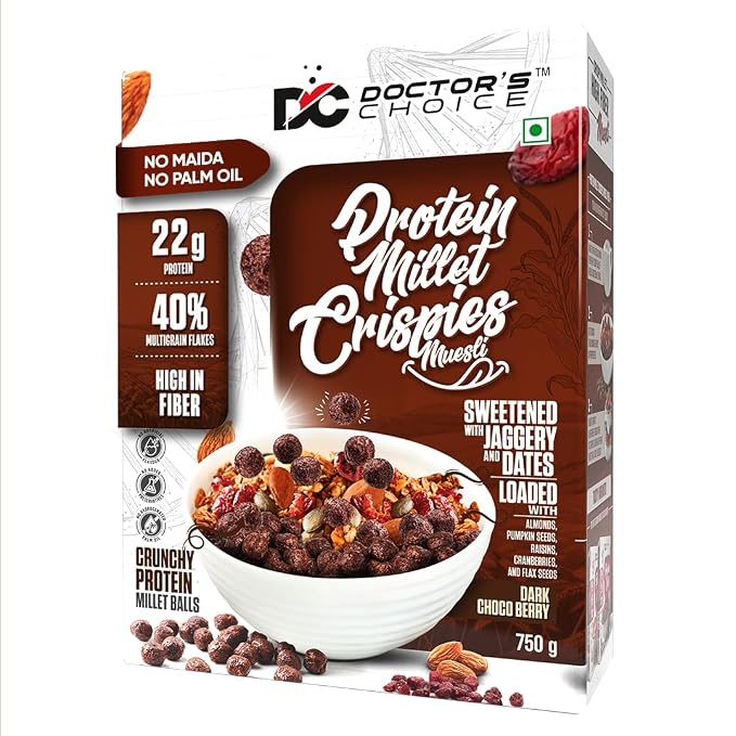 DC DOCTORS CHOICE High Protein Multigrain Muesli|22 Gm Protein|No Maida ...