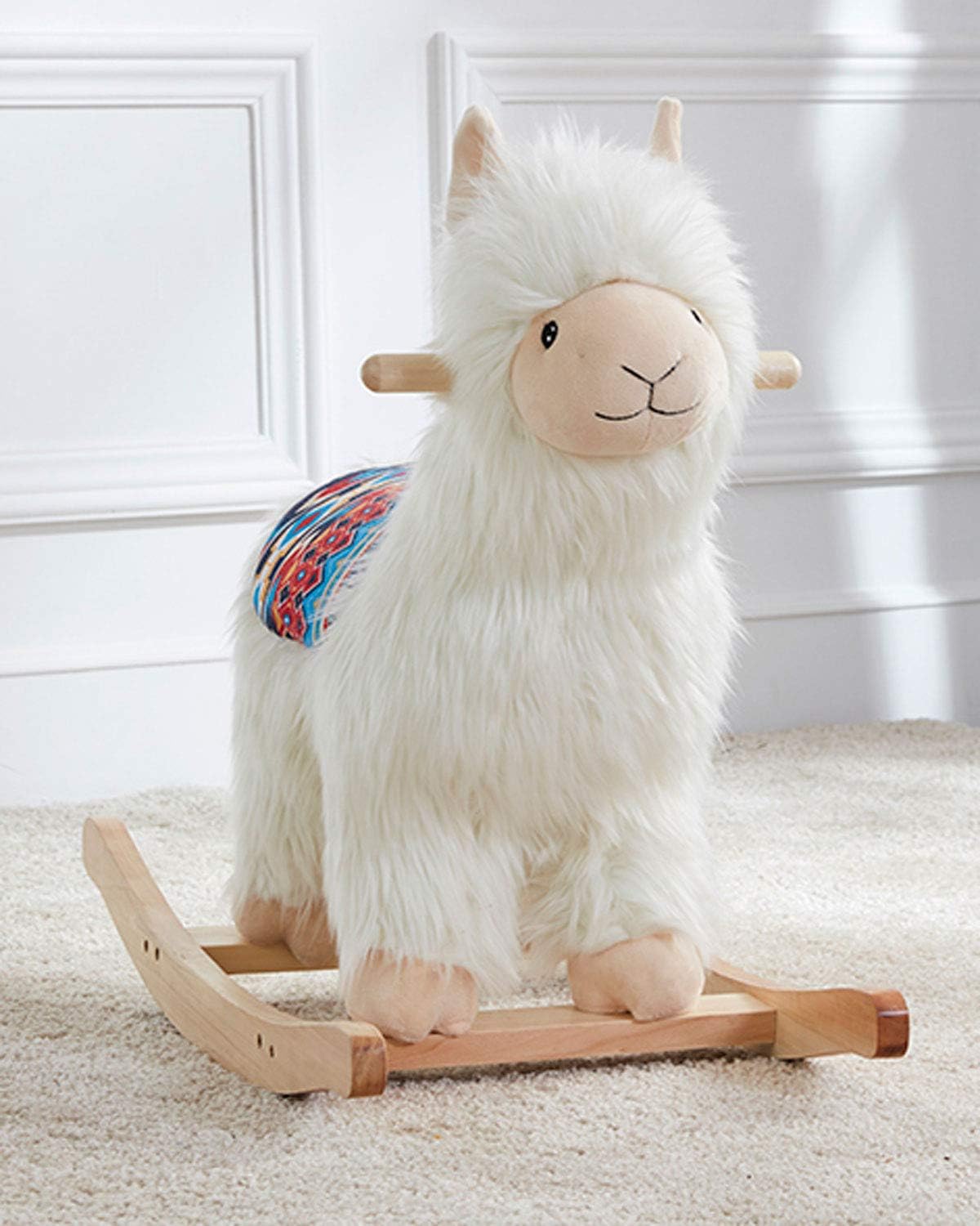 Amazon.com: ASWEETS 10124005 Alpaca Soft Plush Ride-On Rocker : Toys ...