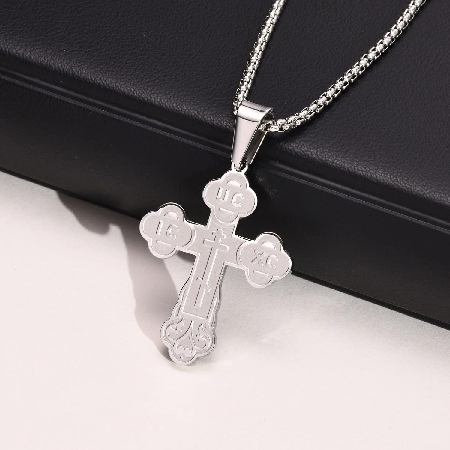 Amazon.com: Orthodox Crucifix Cross Necklaces for Men Jewelry, Russian ...