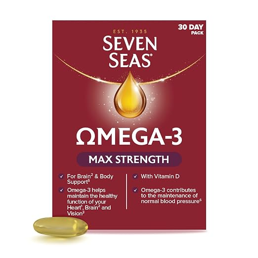 Seven Seas Omega-3 Fish Oil, Max Strength with Vitamin D 30 Capsules ...