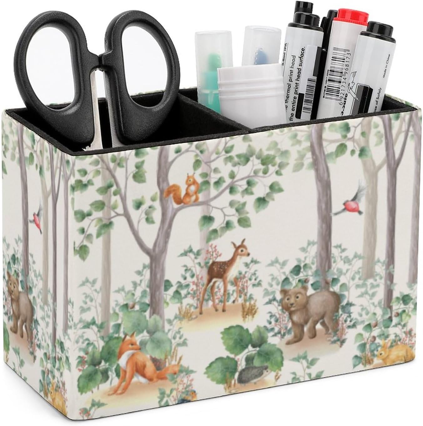 Amazon.com: Niapessel Pencil Holder for Desk, Woodland Animals Boho Art ...