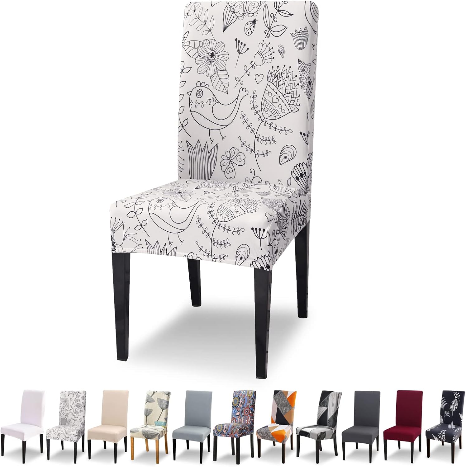 Lydevo Sandalye kılıfları, 4'lü set, streç, modern sandalye kılıfları ...