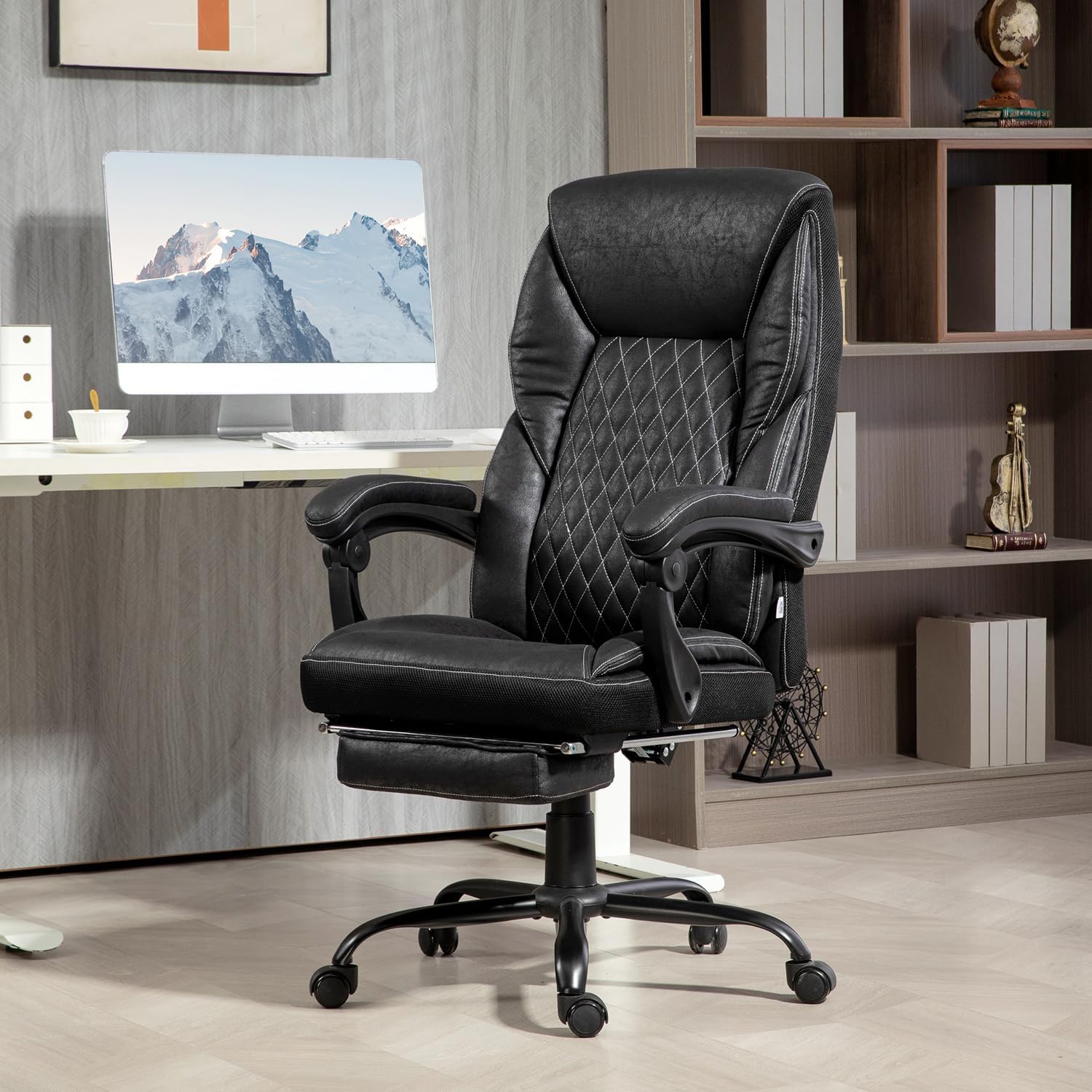 Amazon.com: Executive Office Chair with Footrest, Large and Tall ...