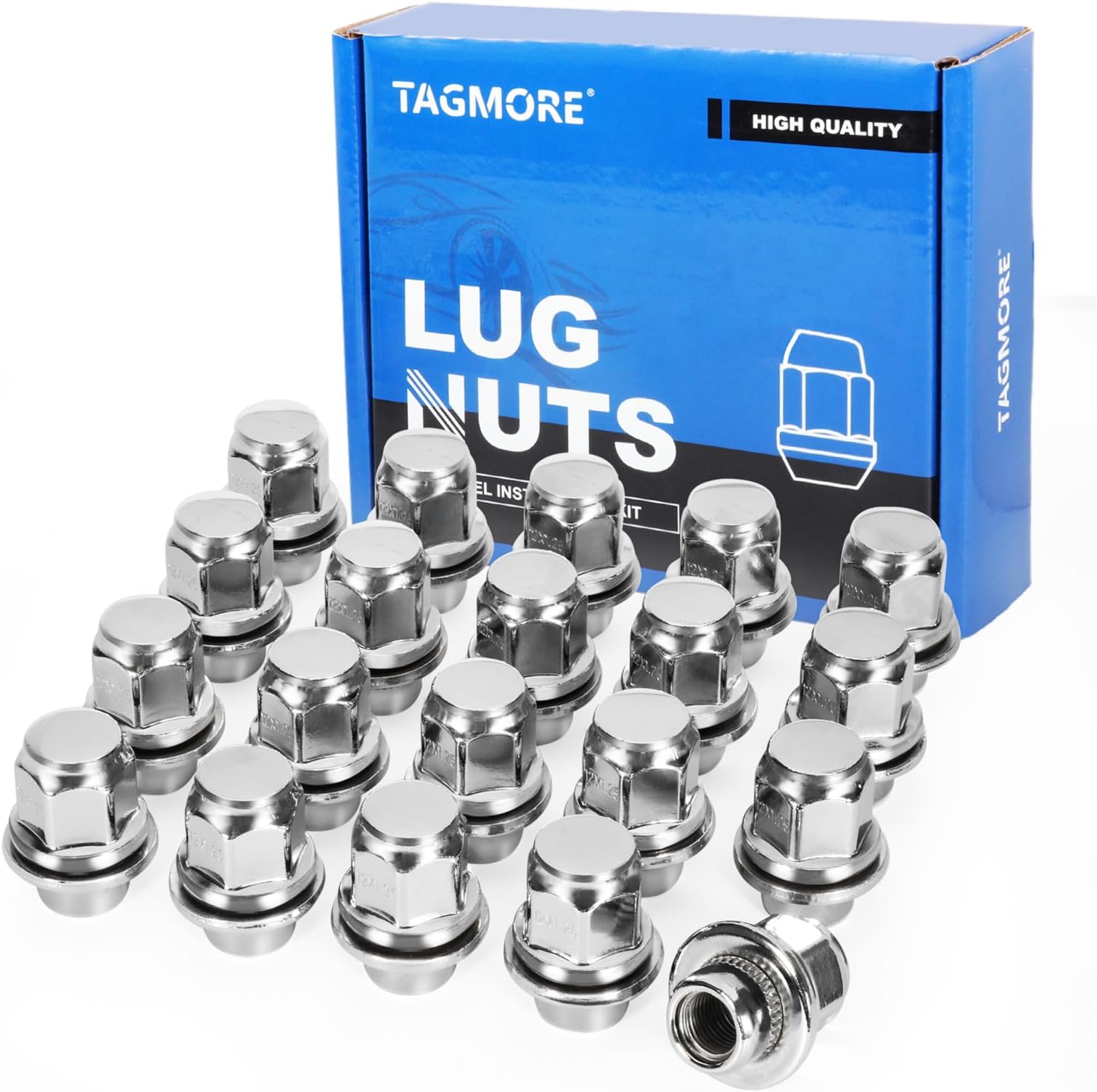 Amazon.com: TAGMORE M12x1.25 Lug Nuts - 20pcs OEM Wheel Lug Nuts ...